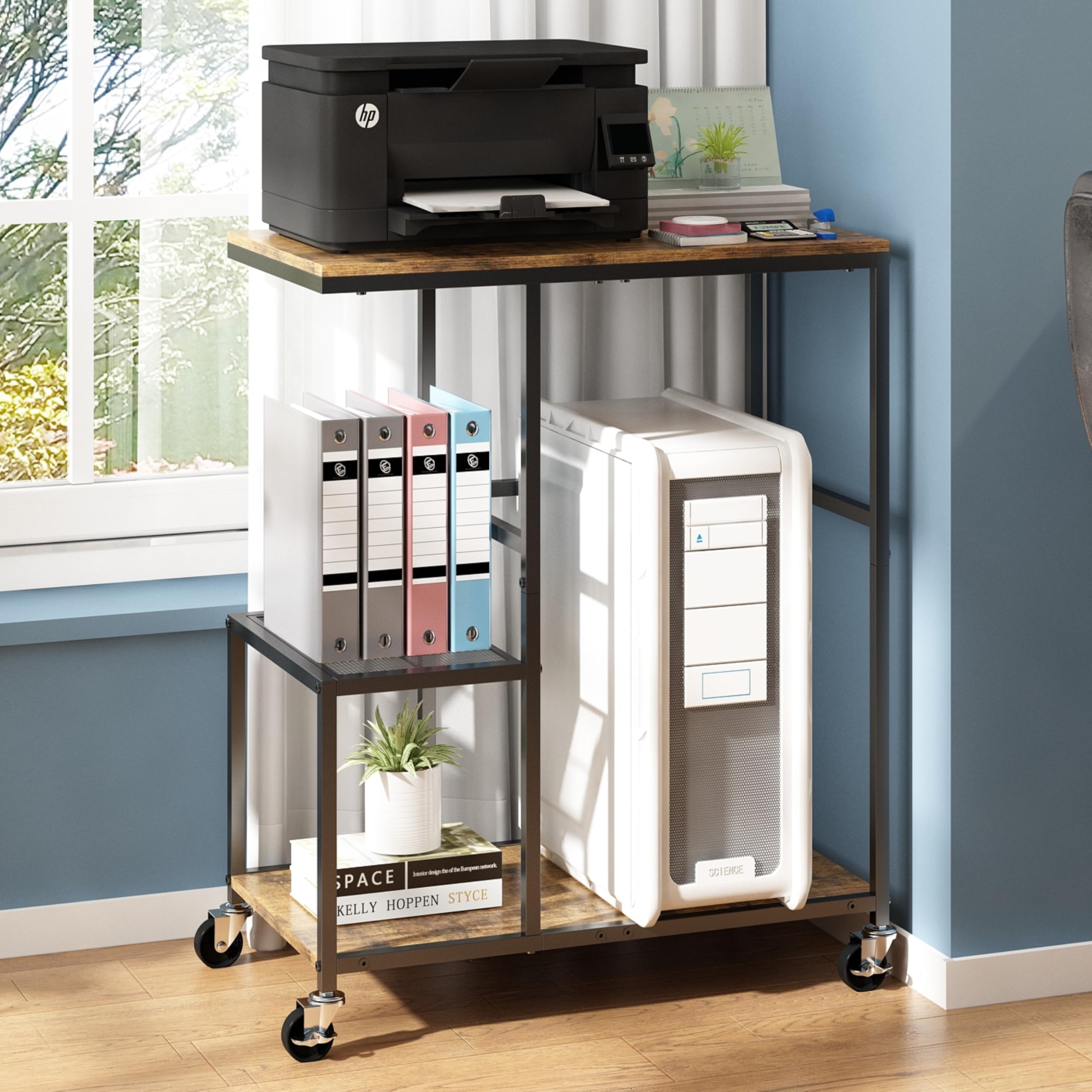 Amazon.com: GILLAS 3-Tier Printer Stand, Mobile Printer Table with ...