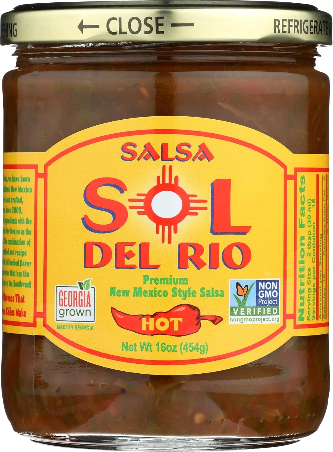 Amazon.com: SOL DEL RIO Hot New Mexico Style Salsa, 16 OZ