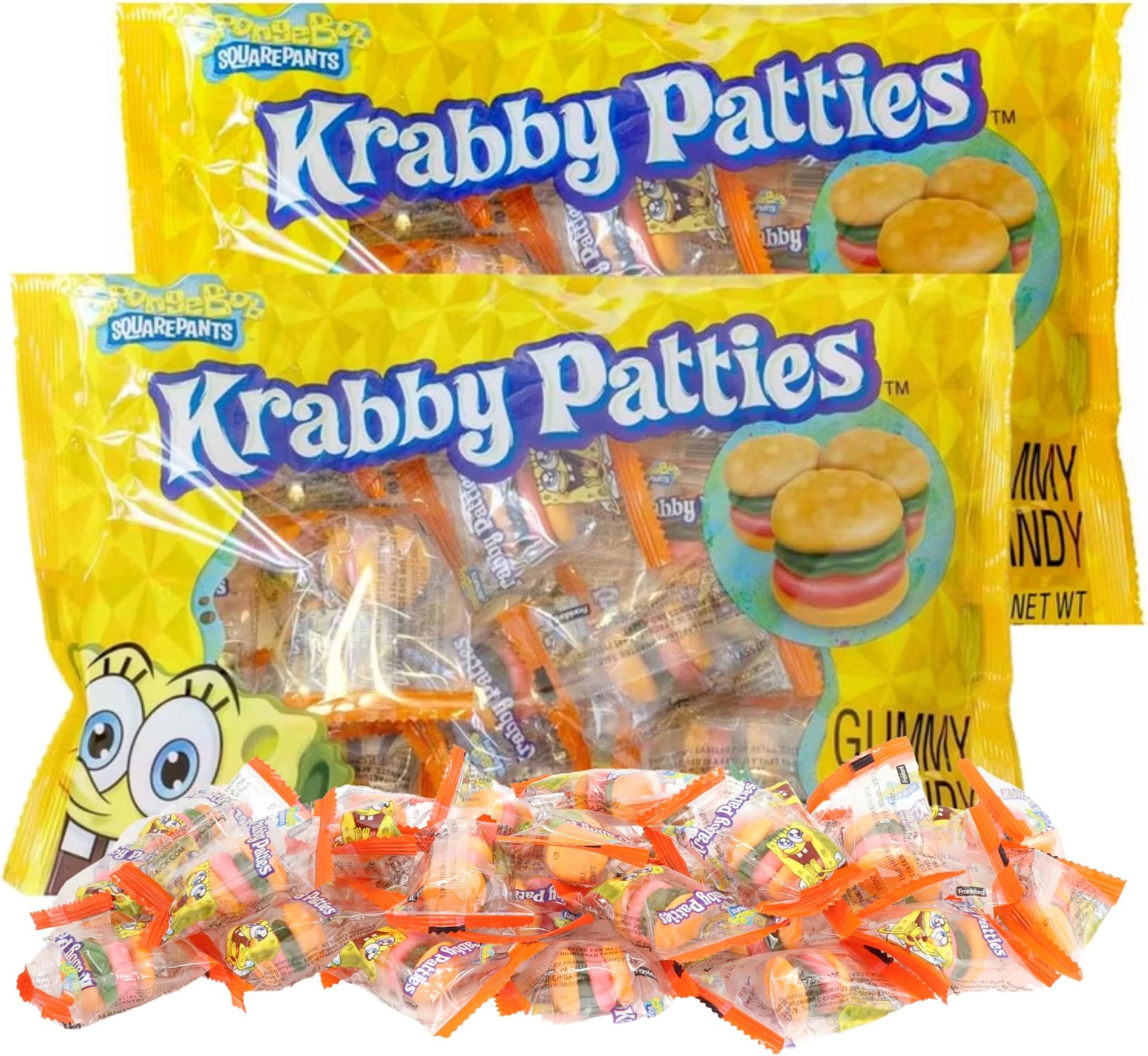 Amazon.com : SpongeBob Squarepants Krabby Patties Gummy Candy Combo ...