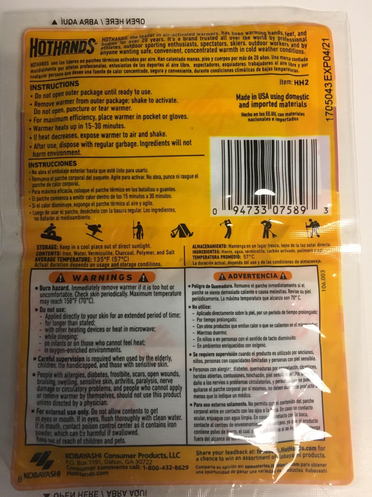 HotHands Hand Warmers (40 pairs) : Amazon.ca: Sports & Outdoors