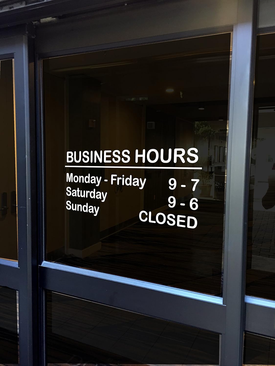 Amazon.com - Custom Vinyl Lettering Store Business Office Hours Window ...