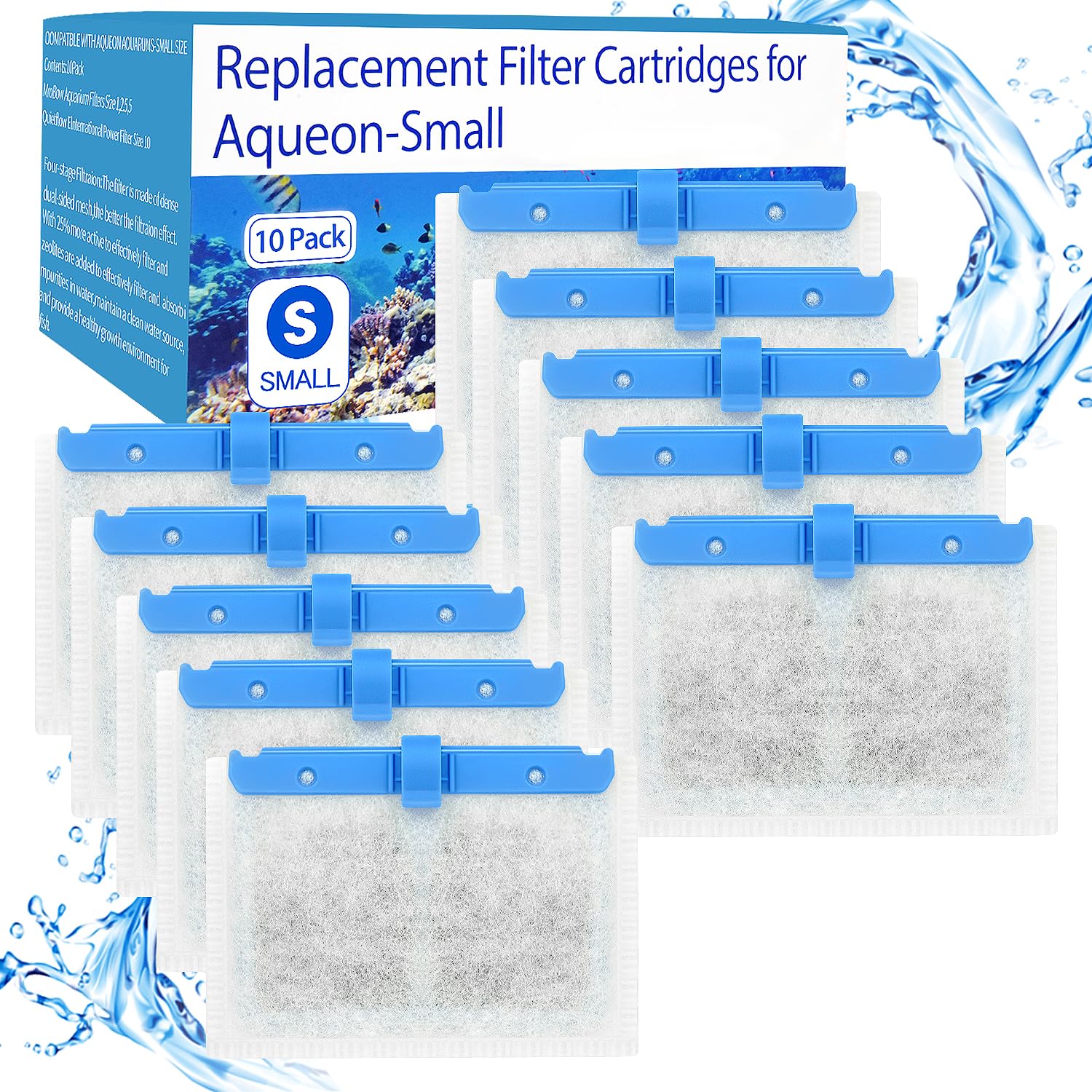 Amazon.com: 10 Pack Small Replacement Filters Cartridges for Aqueon ...