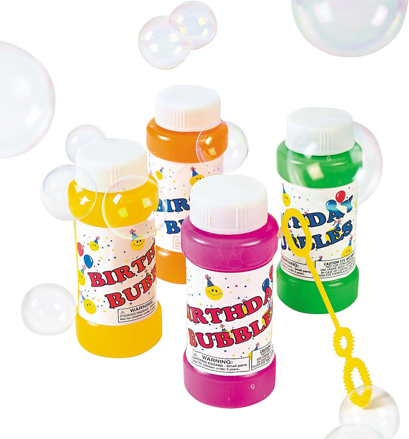 Amazon.com: Fun Express Happy Birthday Bubble Bottles - 12 Pieces ...
