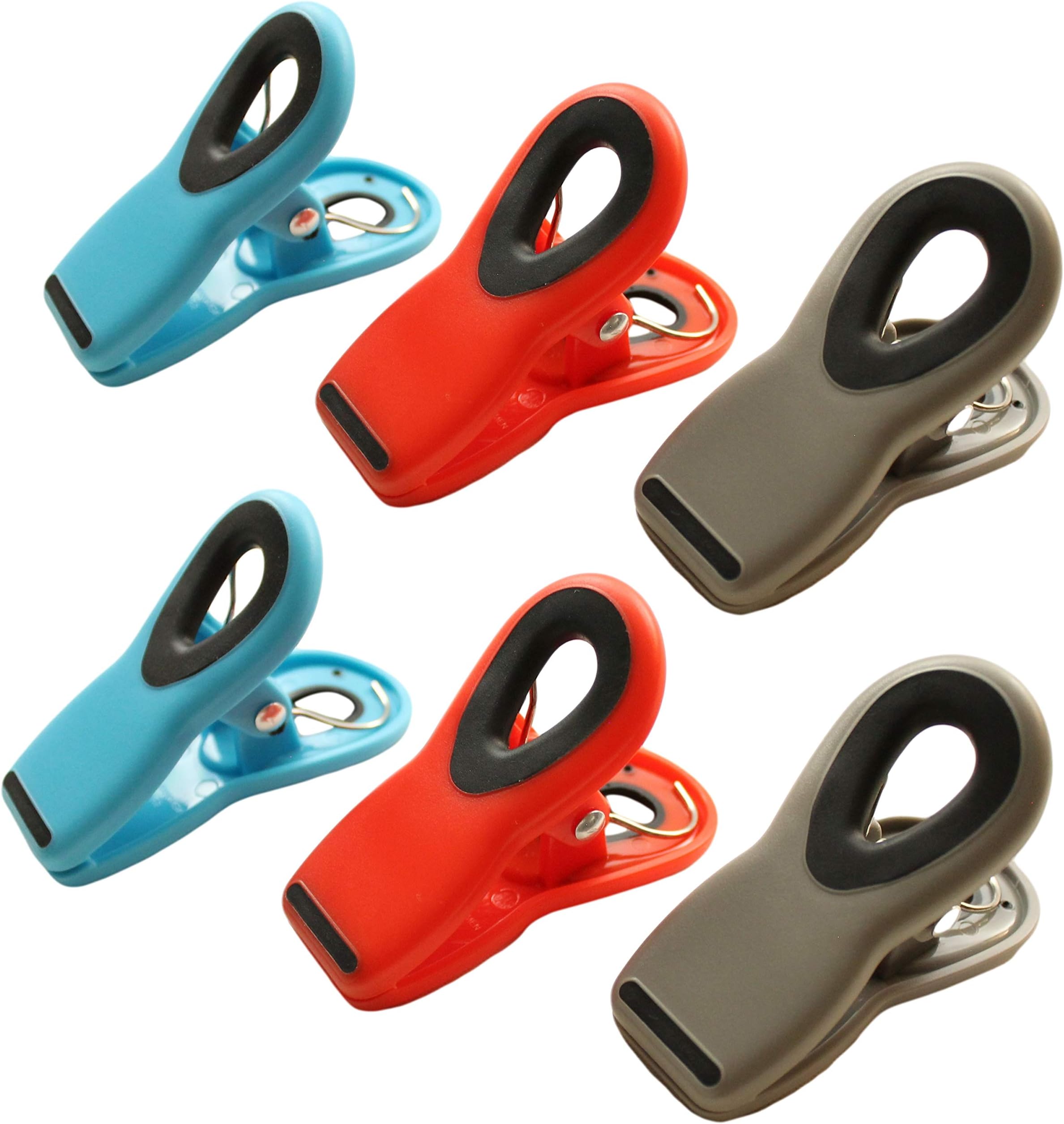 Amazon.com: Amylove 70 Pcs Bag Clips with Magnet 10 Assorted Bright ...