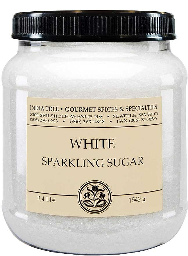 Amazon.com : India Tree White Sparkling Sugar, 3.4 lb Canister | Large ...