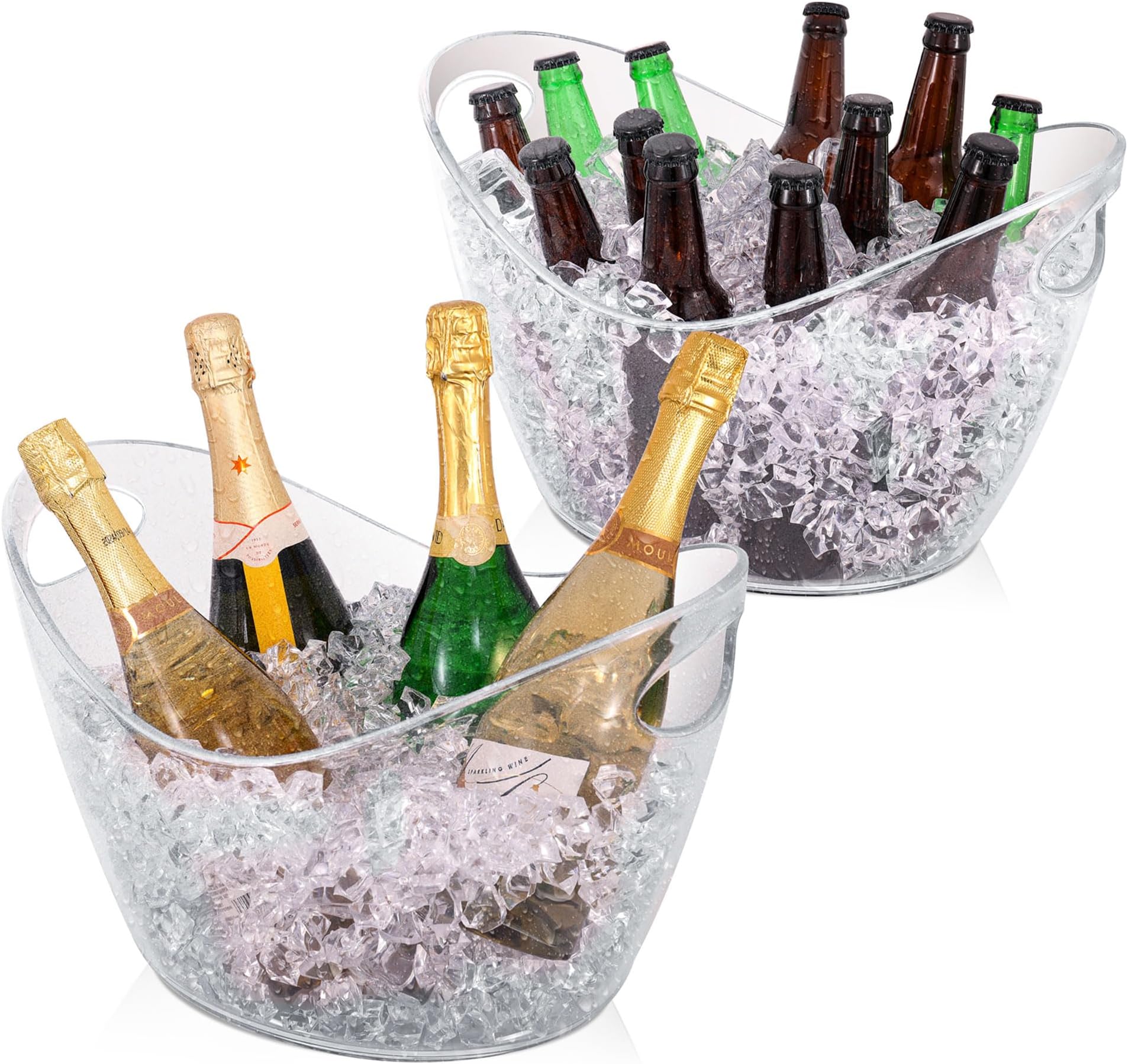 Amazon.com: Metal Ice Tub 3 Pack, 6 Gallon Large Galvanized Beverage ...