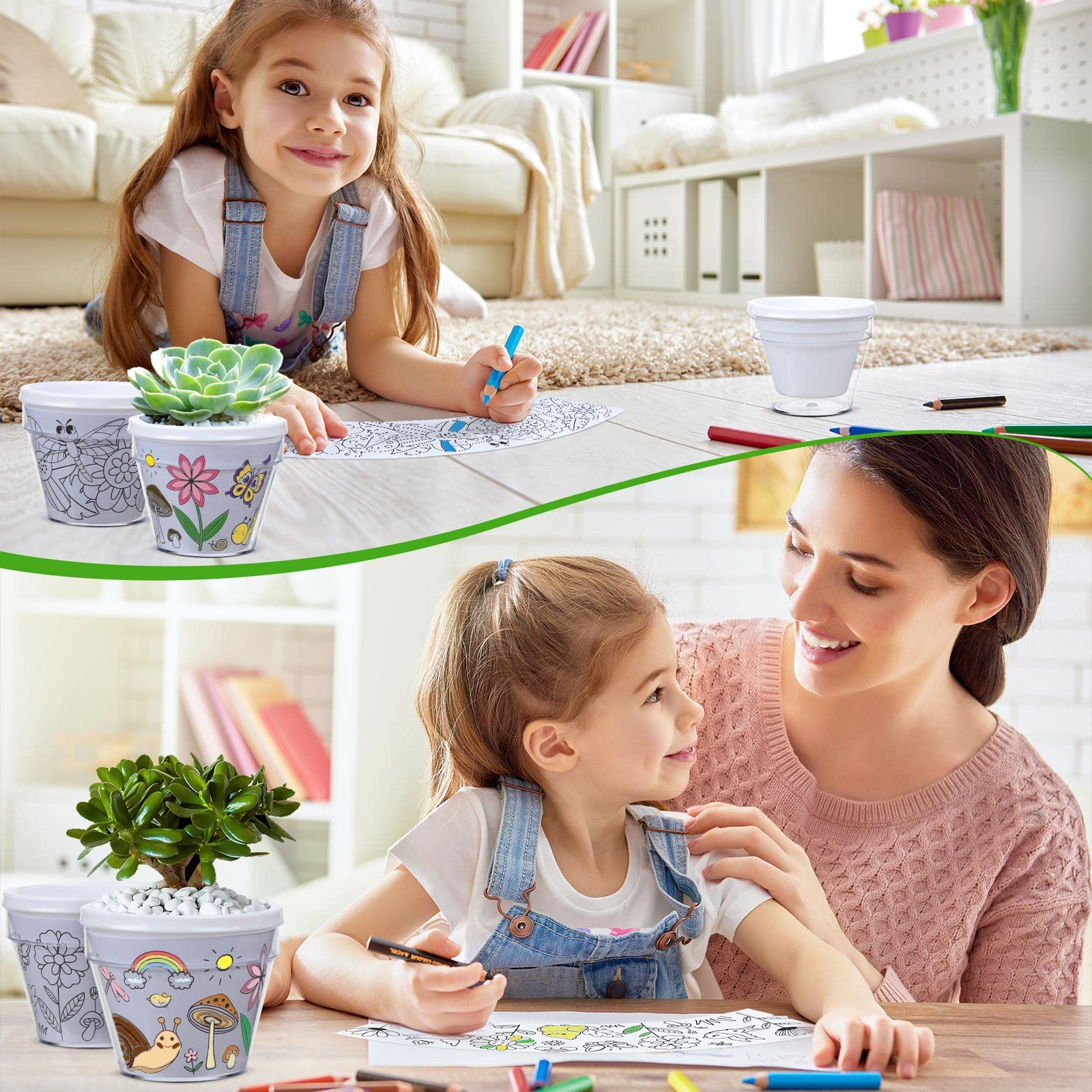 Succulent Flower Pot Preschool 6PCS Succulent Pot Creative Blank