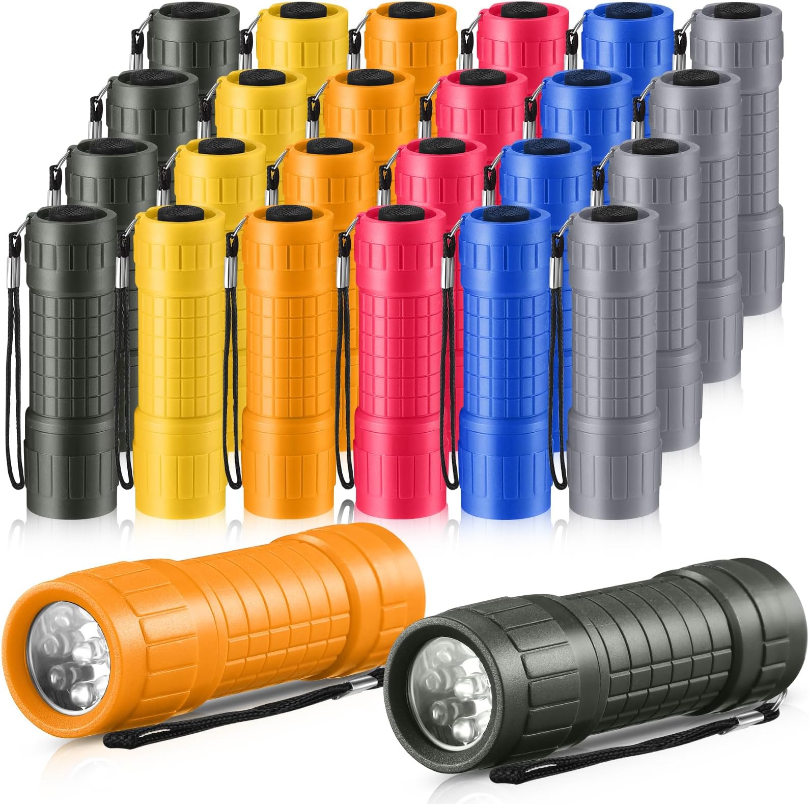 Tujoe 24 Pcs Mini Flashlights Bulk for Kids Assorted Colors Handheld ...