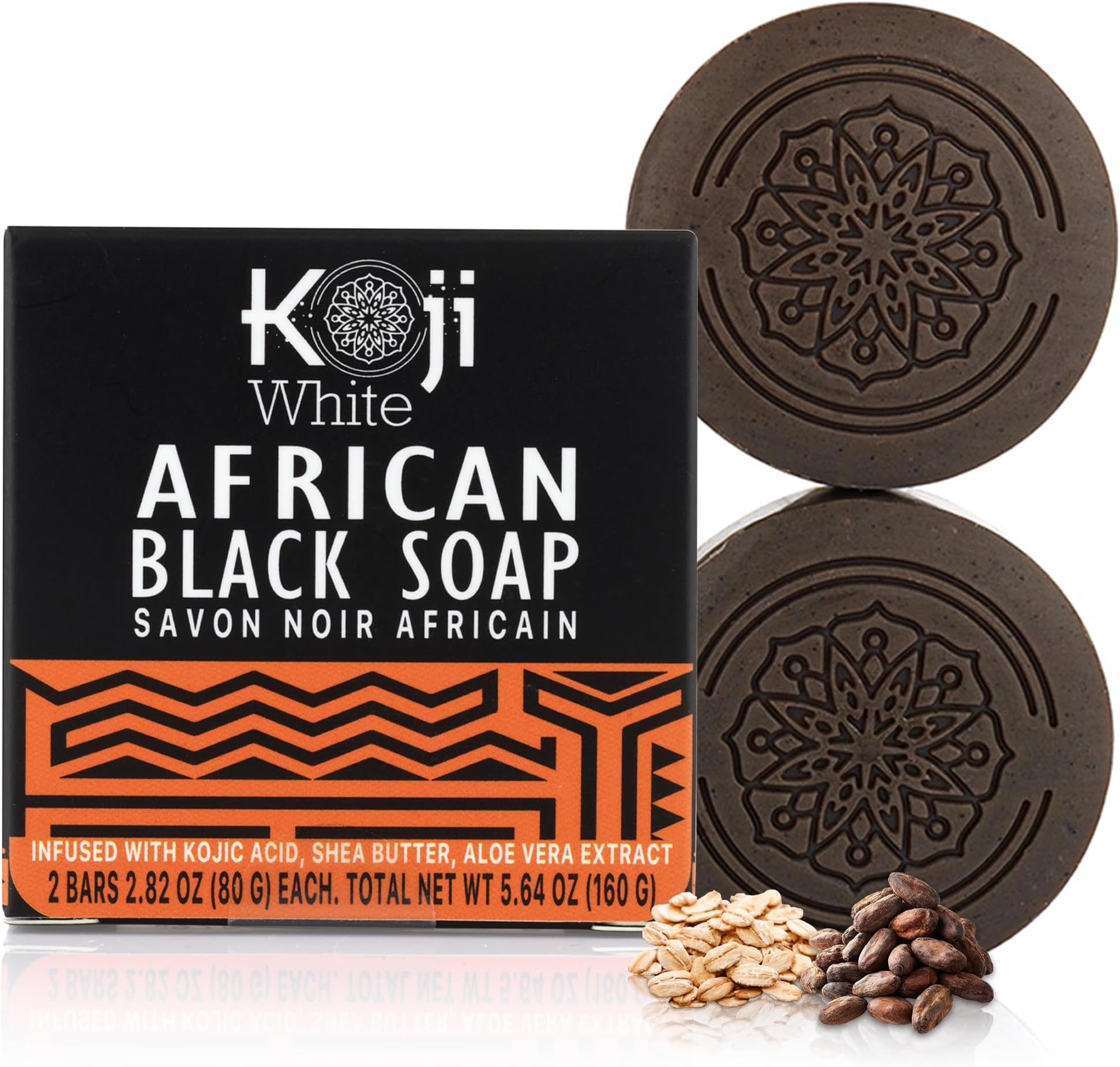 Amazon.com : Koji White African Black Soap Bar with Kojic Acid for ...