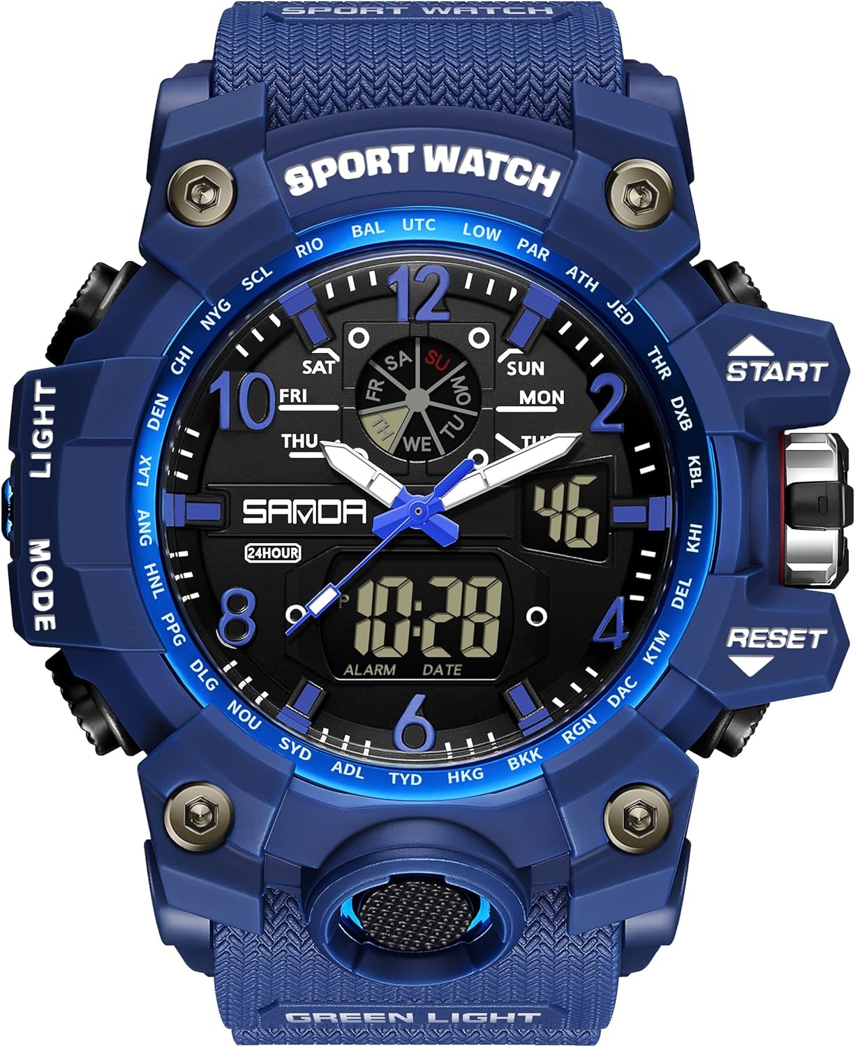 findtime Mens Military Watch Digital Analogue Watches Waterproof Sport ...