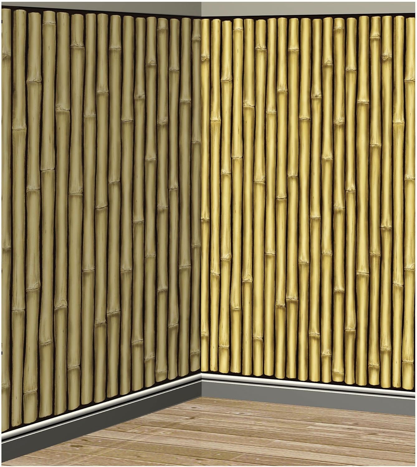 Amazon.com: Amscan 672120 Scene Setters Room Roll, 48" x 40", Bamboo ...