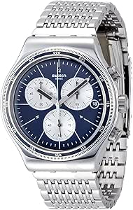 Swatch Watch for Men, Quartz Movement, Analog Display, Silver Stainless ...
