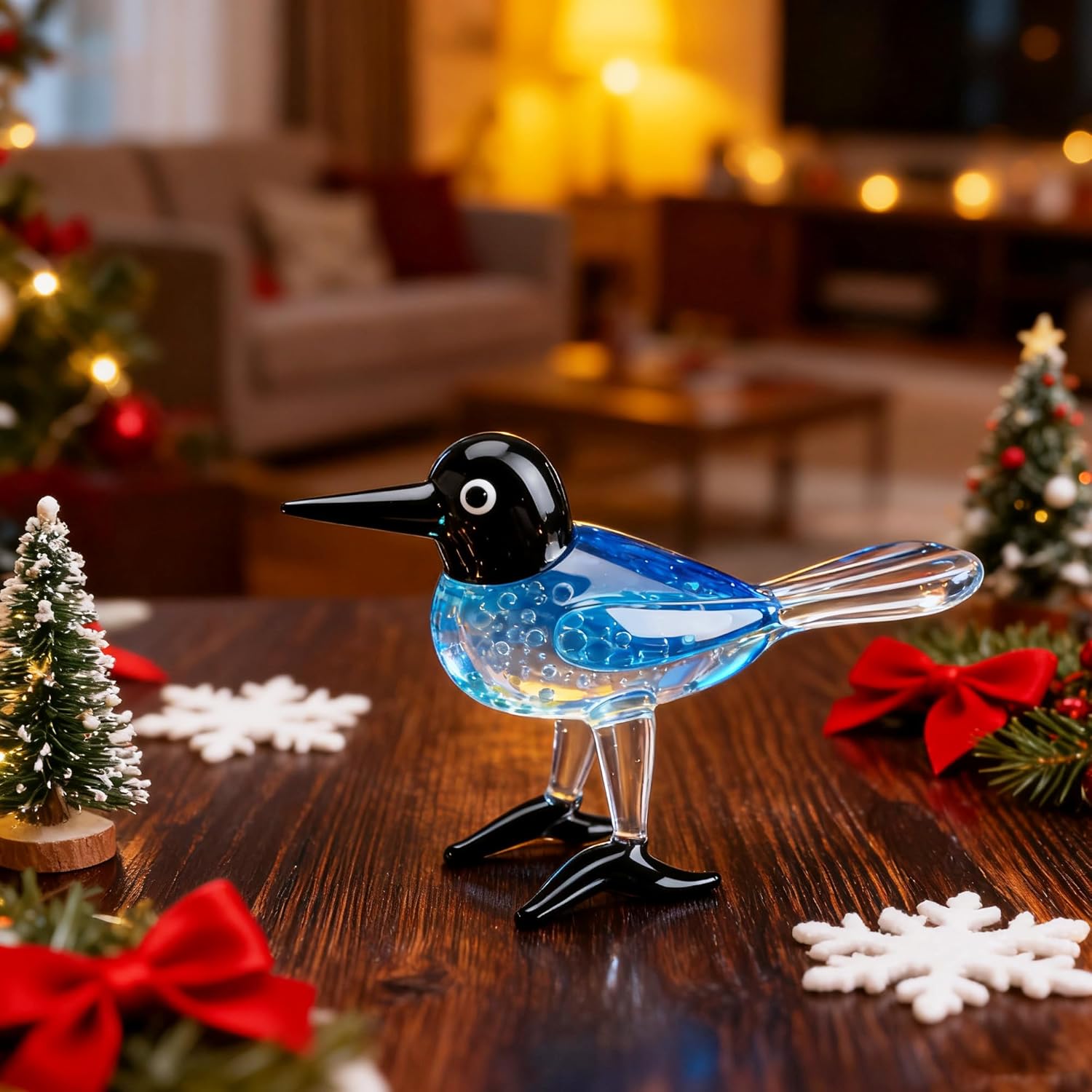 Amazon.com: KRISININE 2.6''*4'' Hand Blown Glass Bird Figurines Gifts ...