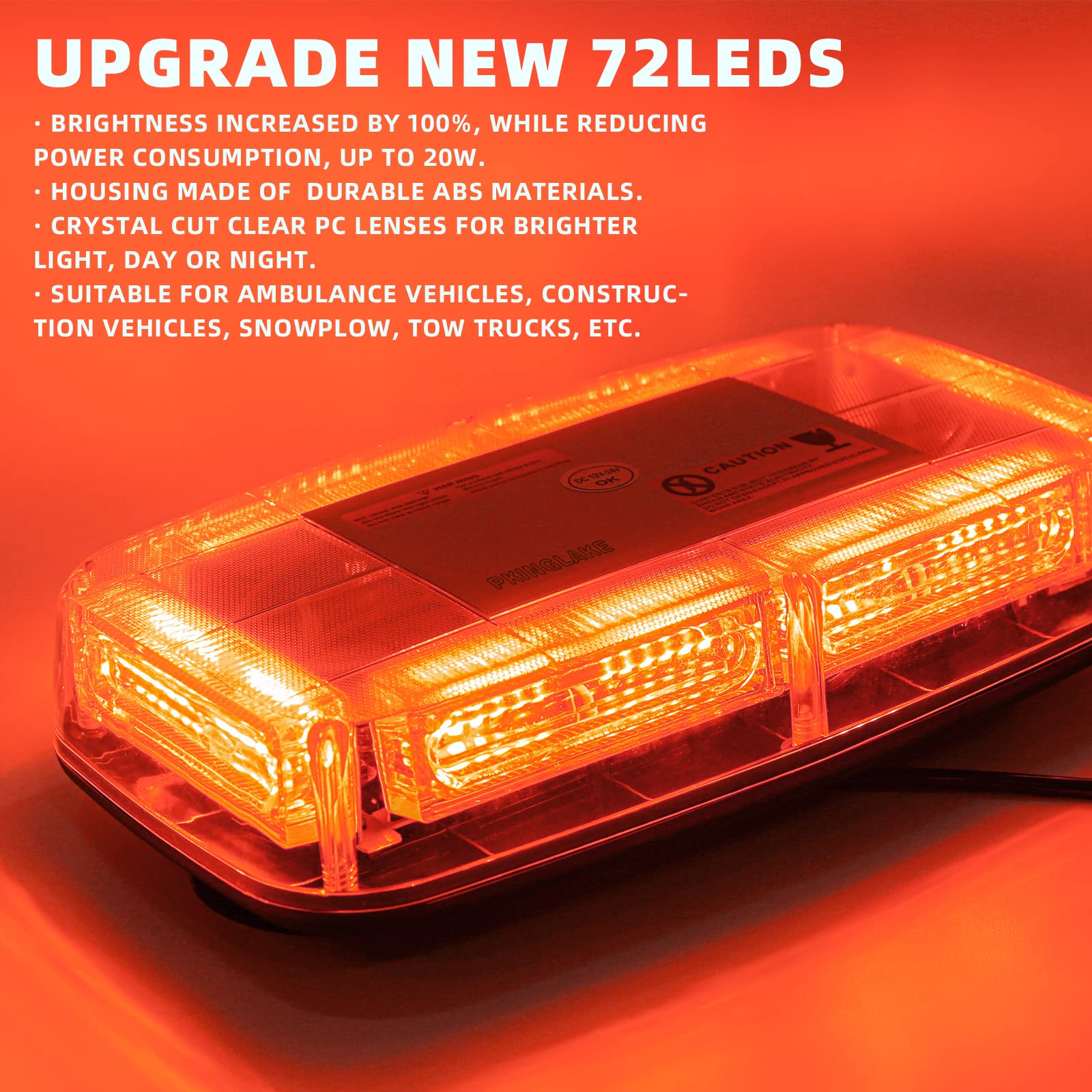 Snapklik.com : PKINGLAKE 72LED Roof Top Emergency Strobe Beacon Lights ...