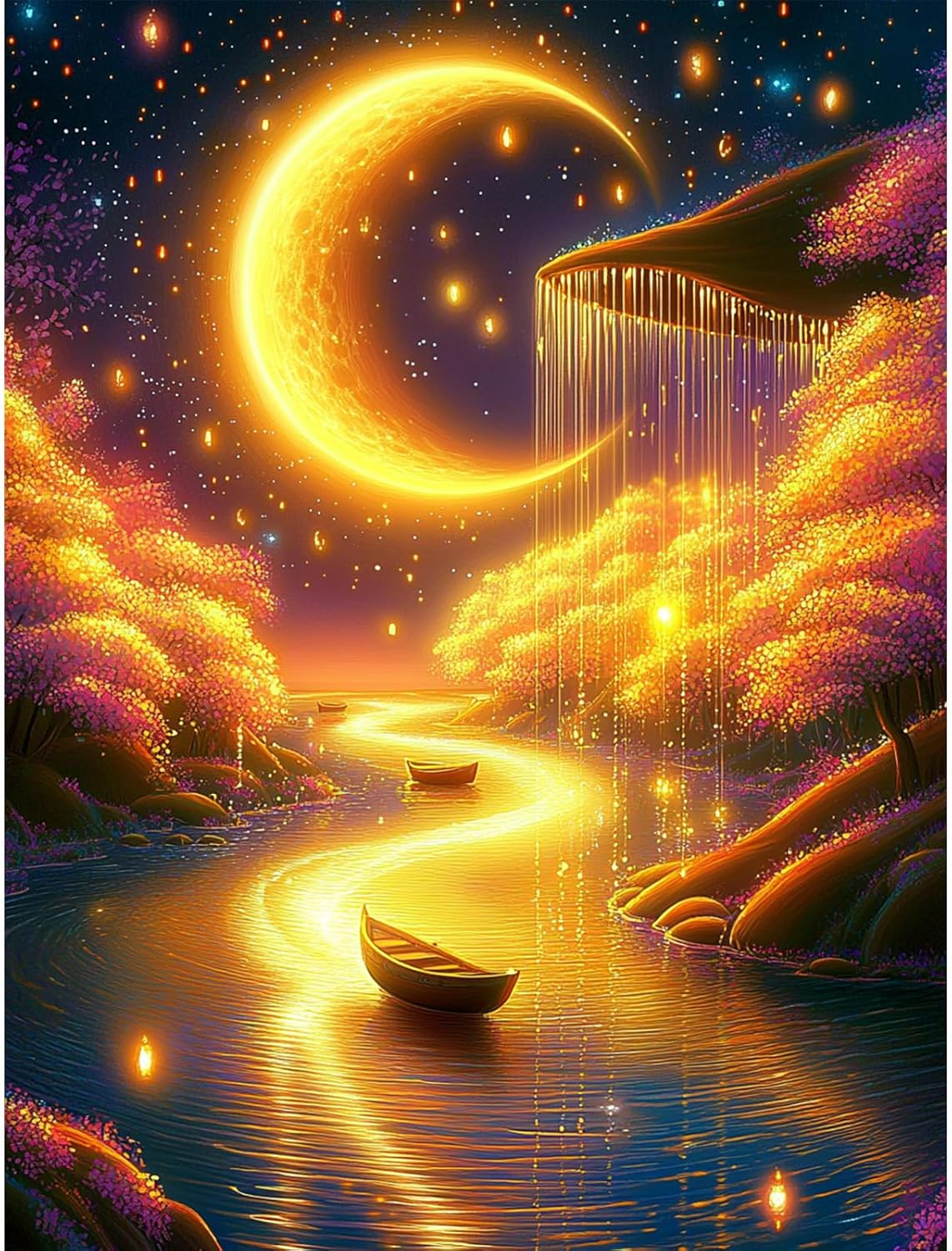 Amazon.com: MISCER Landscapes Diamond Art Kits for Adults, Moon Diamond ...