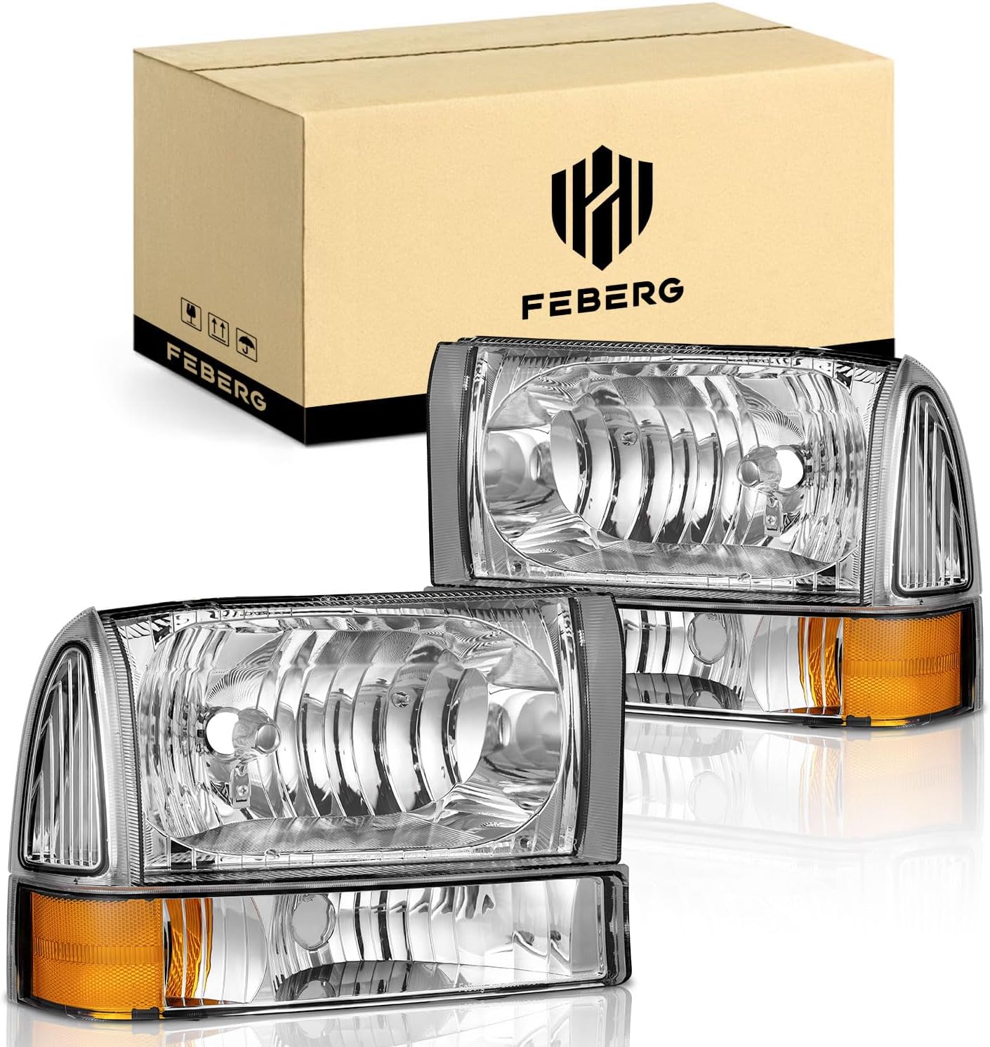 Amazon.com: FEBERG [OE Style Anti-Yellowing Headlights Assembly for 99 ...