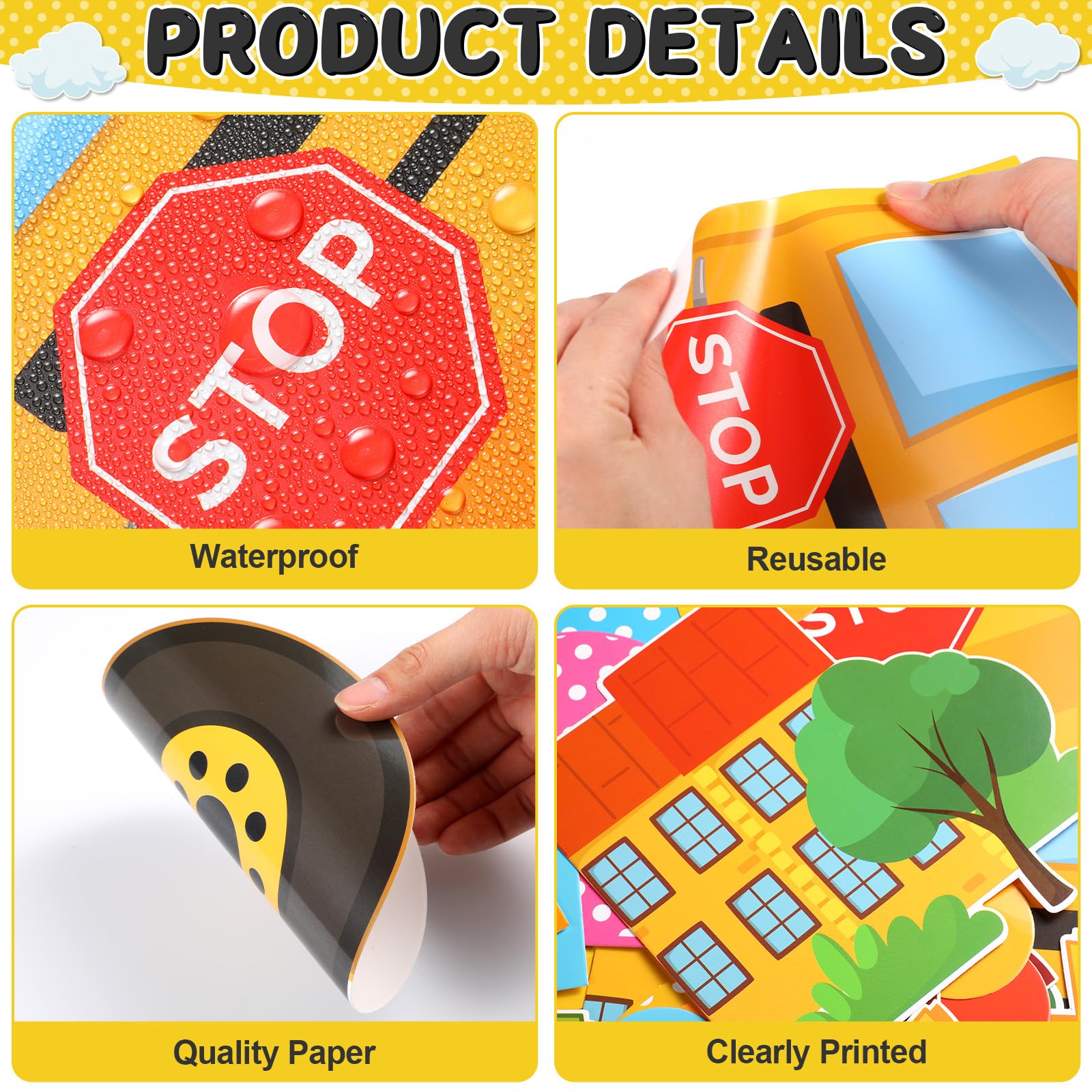 Snapklik.com : 89 Pcs Back To School Bulletin Board Set Yellow Bulletin ...