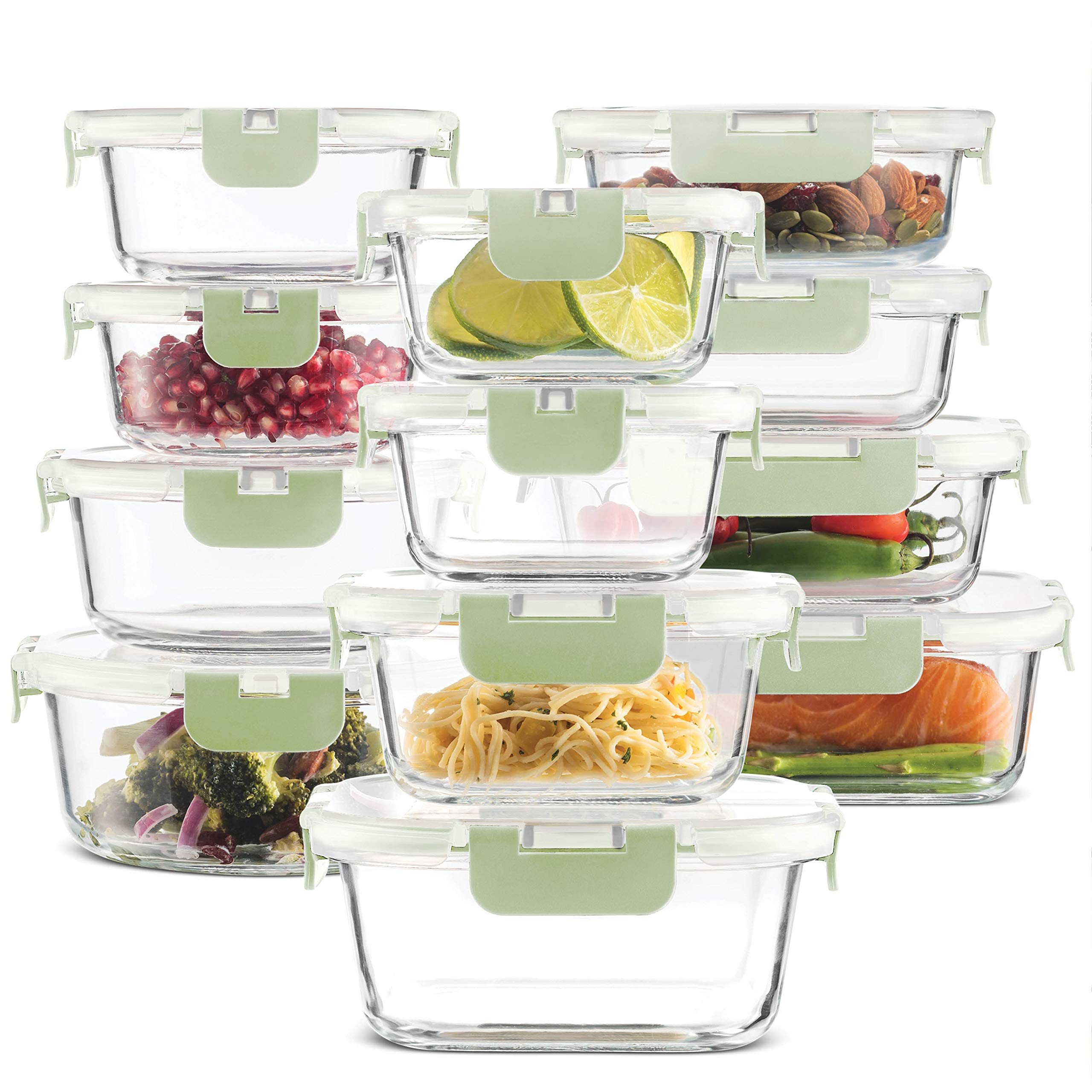 FineDine 24-Piece Superior Glass Food Storage Containers Set - Newly ...