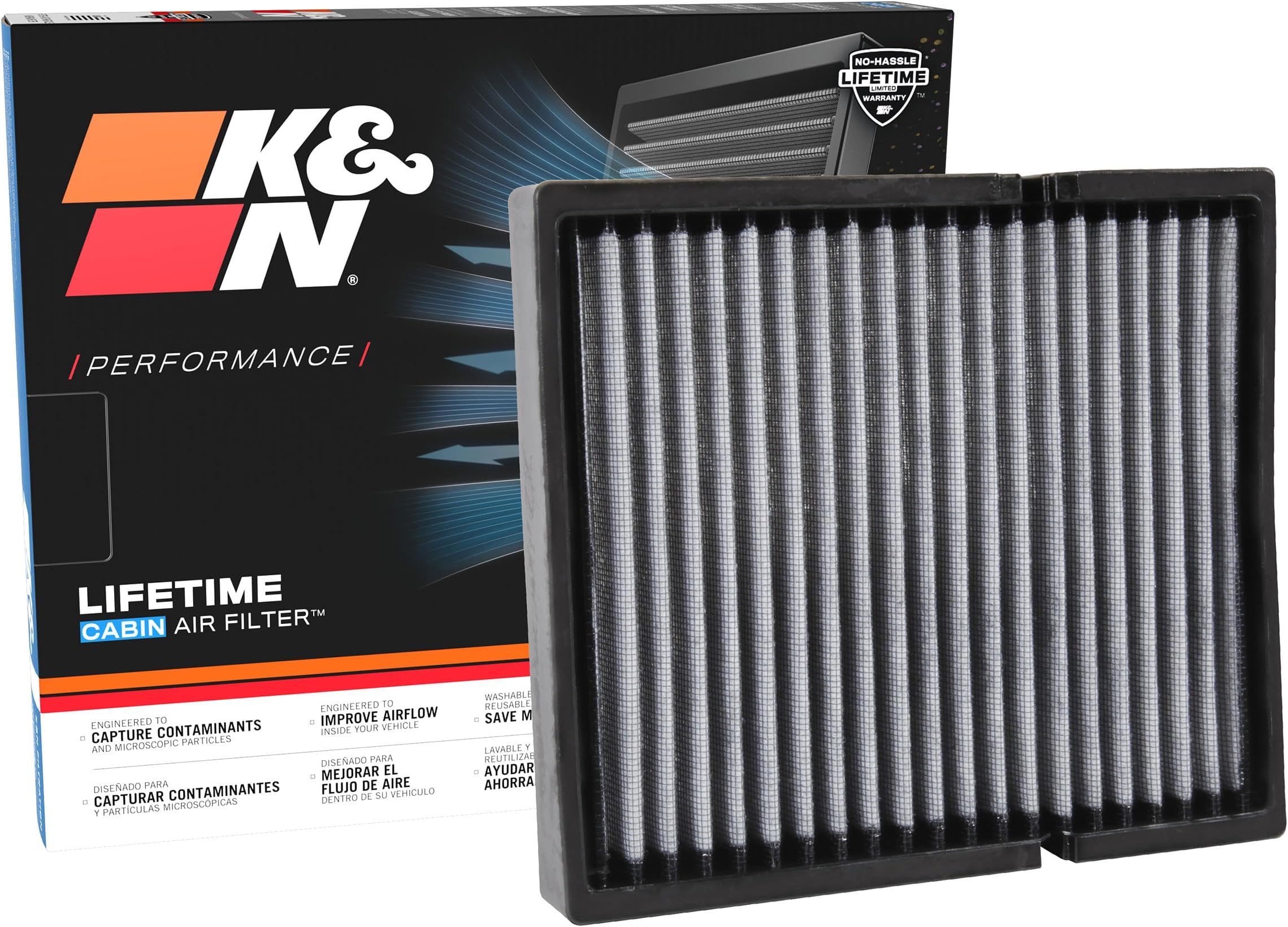 K&N Cabin Air Filter: Premium, Washable, Clean Airflow to your Cabin ...