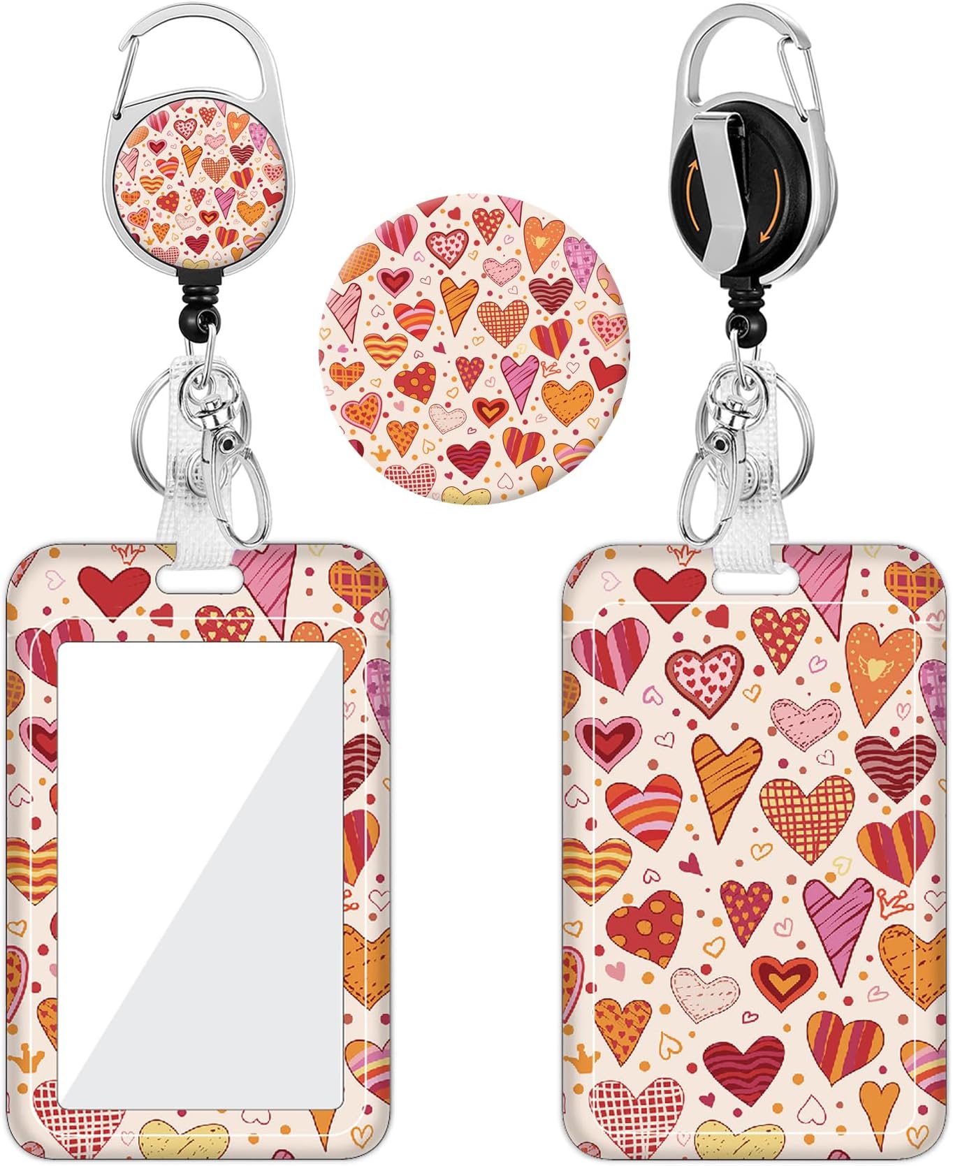 Amazon.com : Badge Holder, Badge Reel with Swivel Belt Clip, Heavy Duty ...