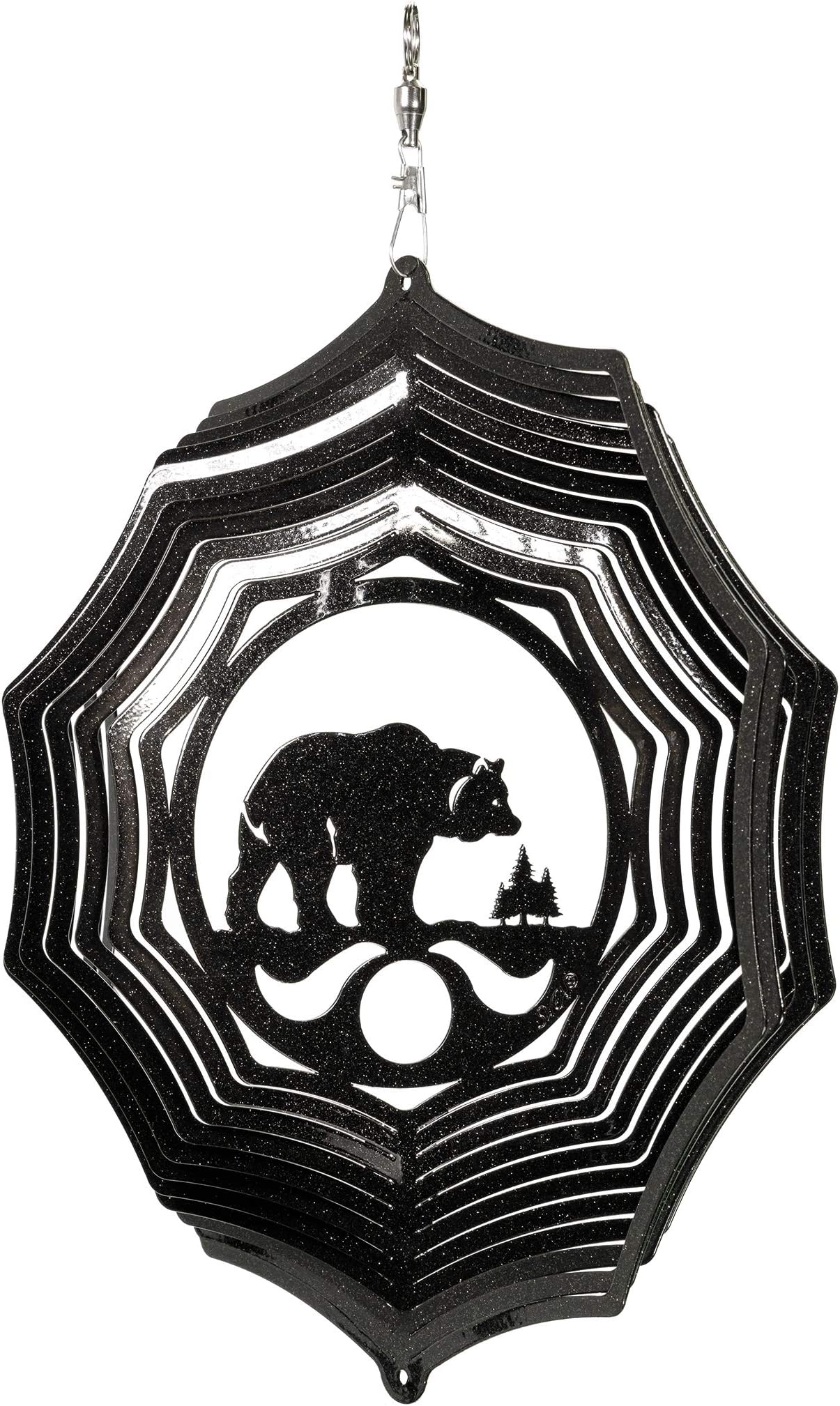 Amazon.com: SWEN Products Iowa Hawkeyes Swirly Metal Wind Spinner ...