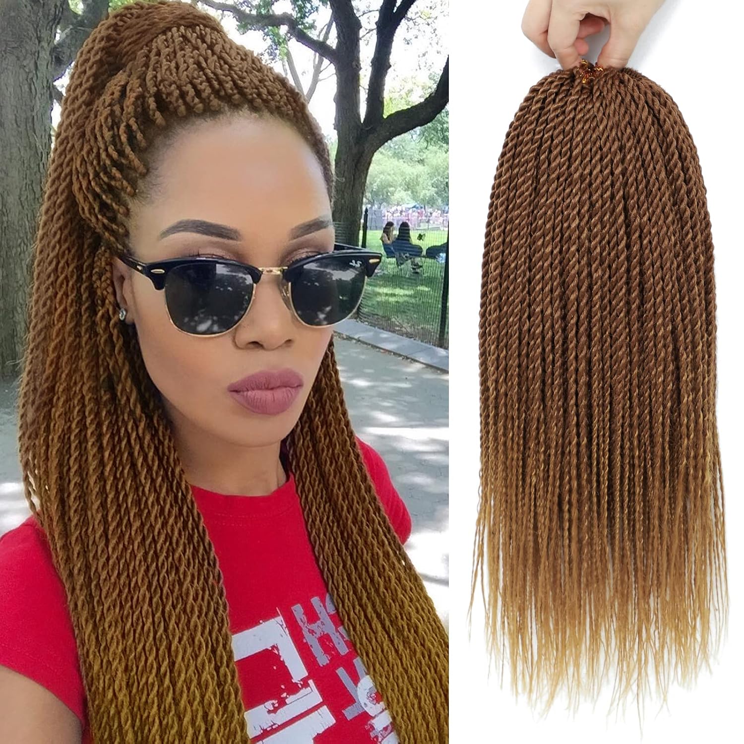 Amazon.com : NAYOO Senegalese Twist Crochet Hair - 8 Packs 14 Inch Small Crochet Hair, 30 ...