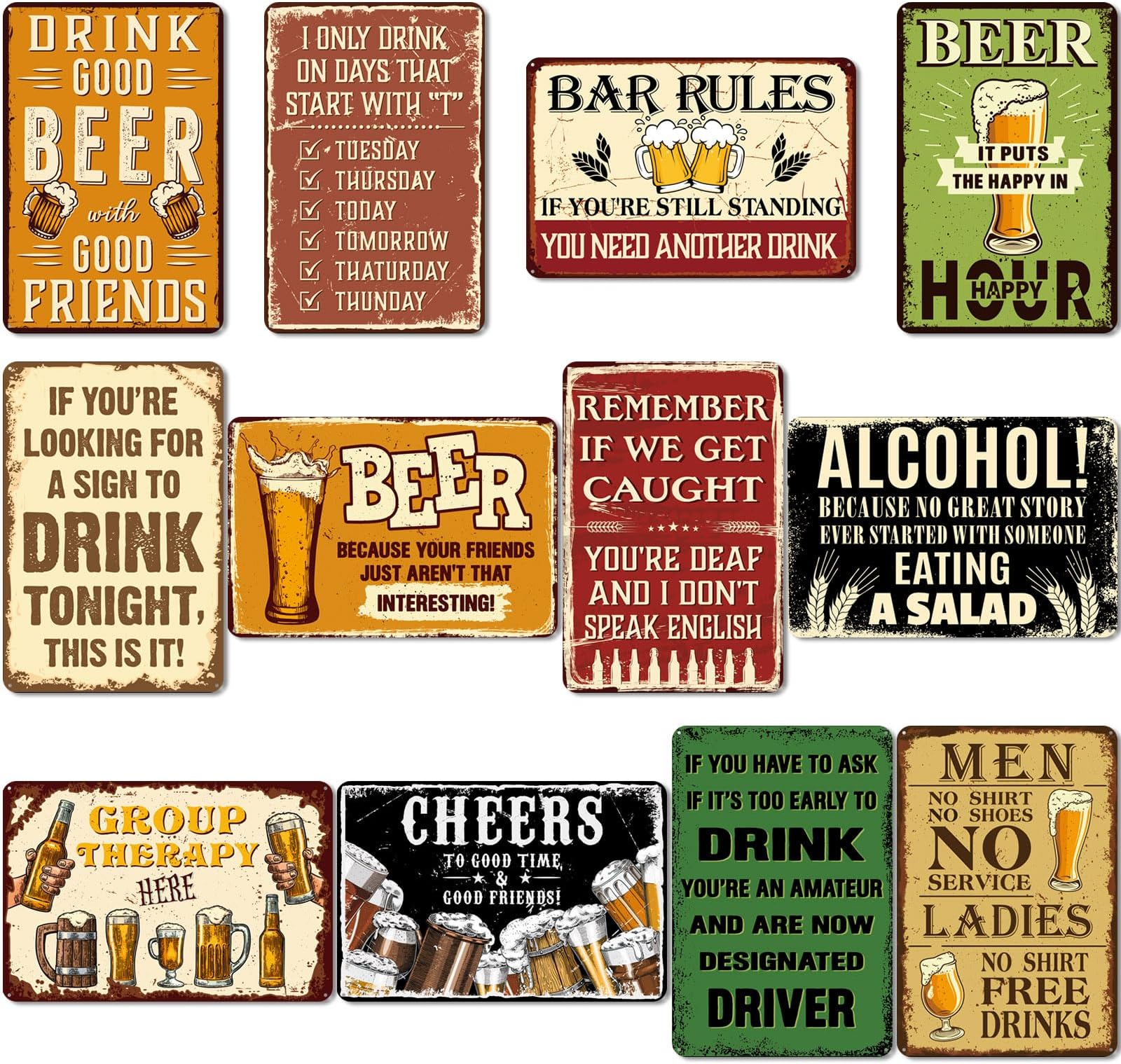 Amazon.com: Rogue River Tactical Funny Beer Alcohol Sign Metal Tin Home ...