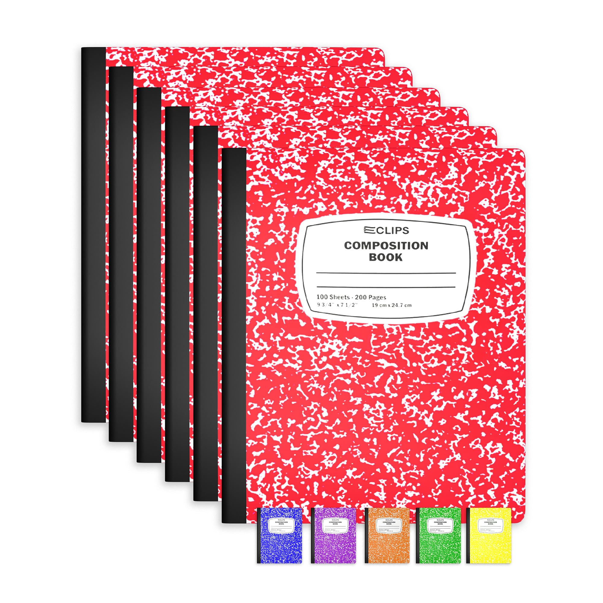 Amazon.com : Composition Notebooks, (6 Pack), Wide Ruled Composition ...