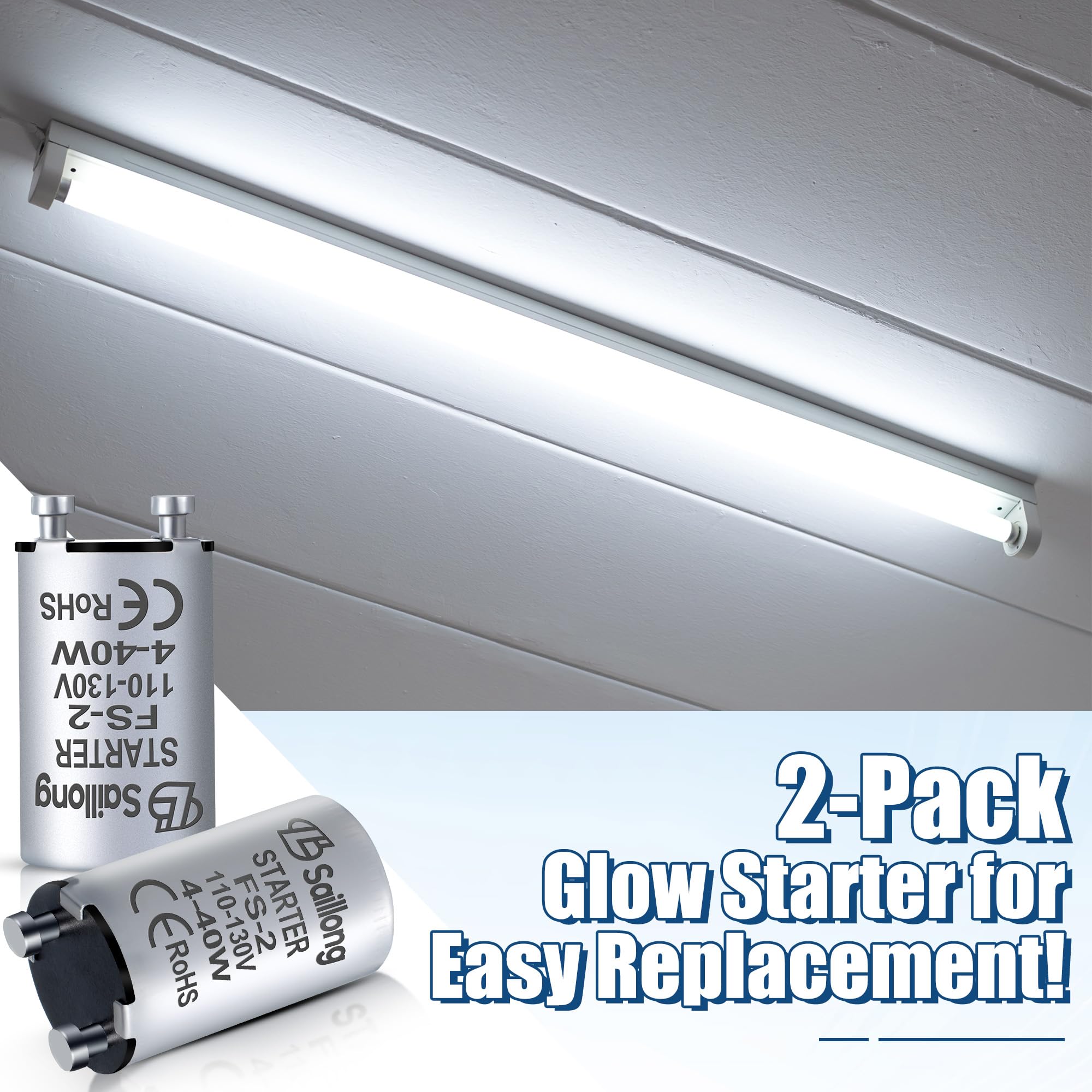 Types Of Fluorescent Light Starters RS PRO, Electronic Fluorescent