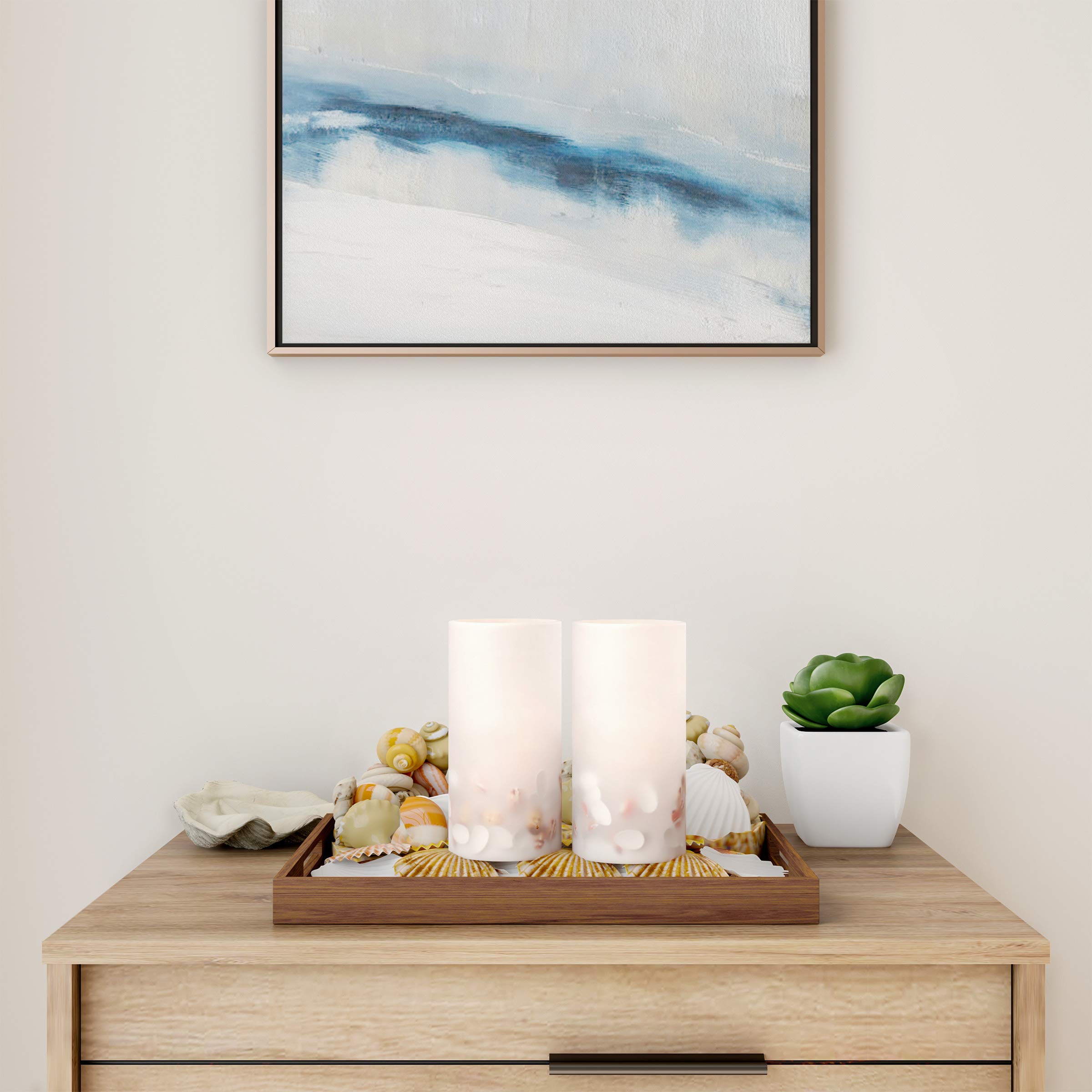 Buy Lavish Home LED Seashell Candles with Remote Control-Set of 2 ...