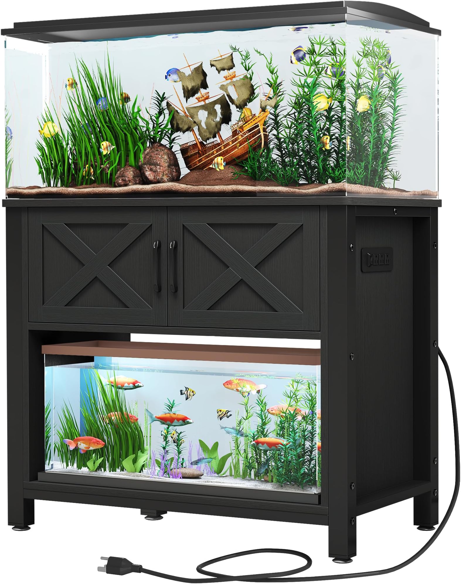 Amazon.com : SMONTER Aquarium Stand 40 Gallon Metal Fish Tank Stand ...