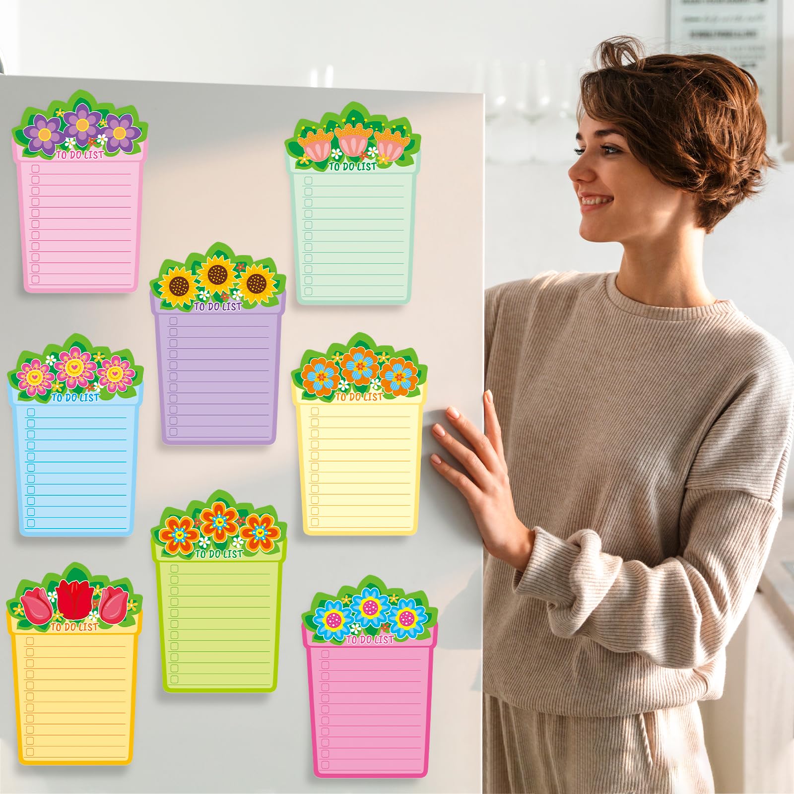 Snapklik.com : 16 Pads Floral To Do List Sticky Notes