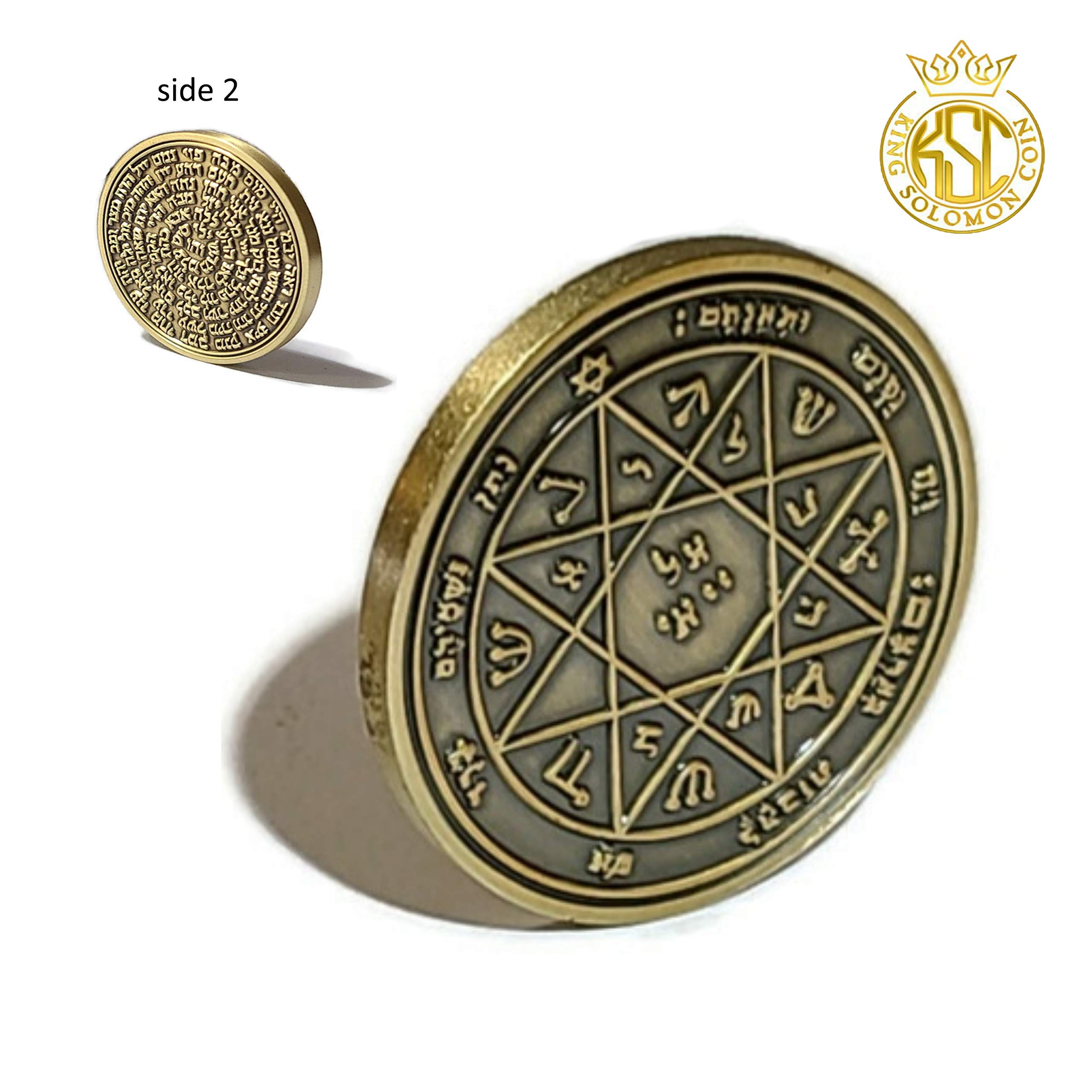 King Solomon Seal Coin Talisman 72 Names Of God Kabbalah | Desertcart INDIA