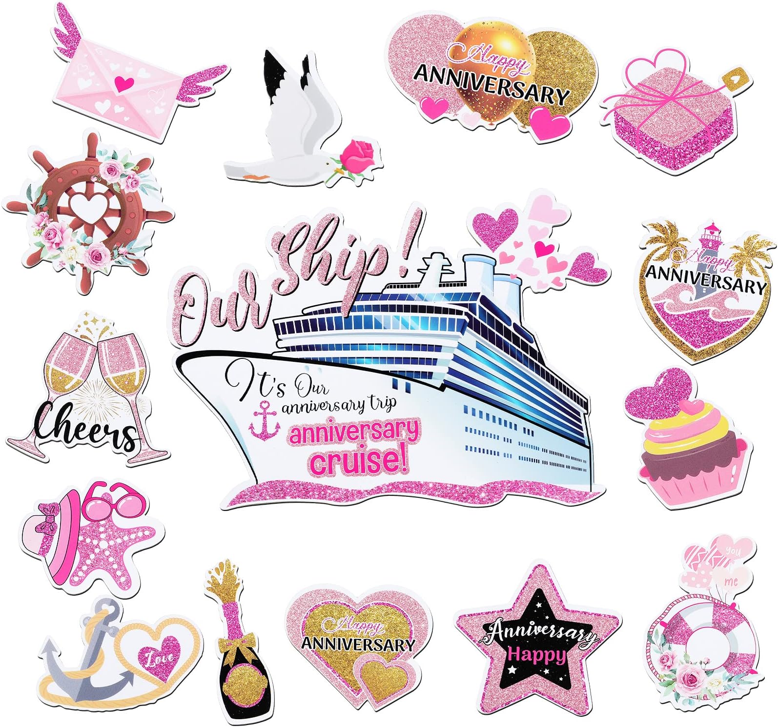 Amazon.com: Lounsweer 24 Pcs Cruise Door Decorations Funny Cruise Door ...
