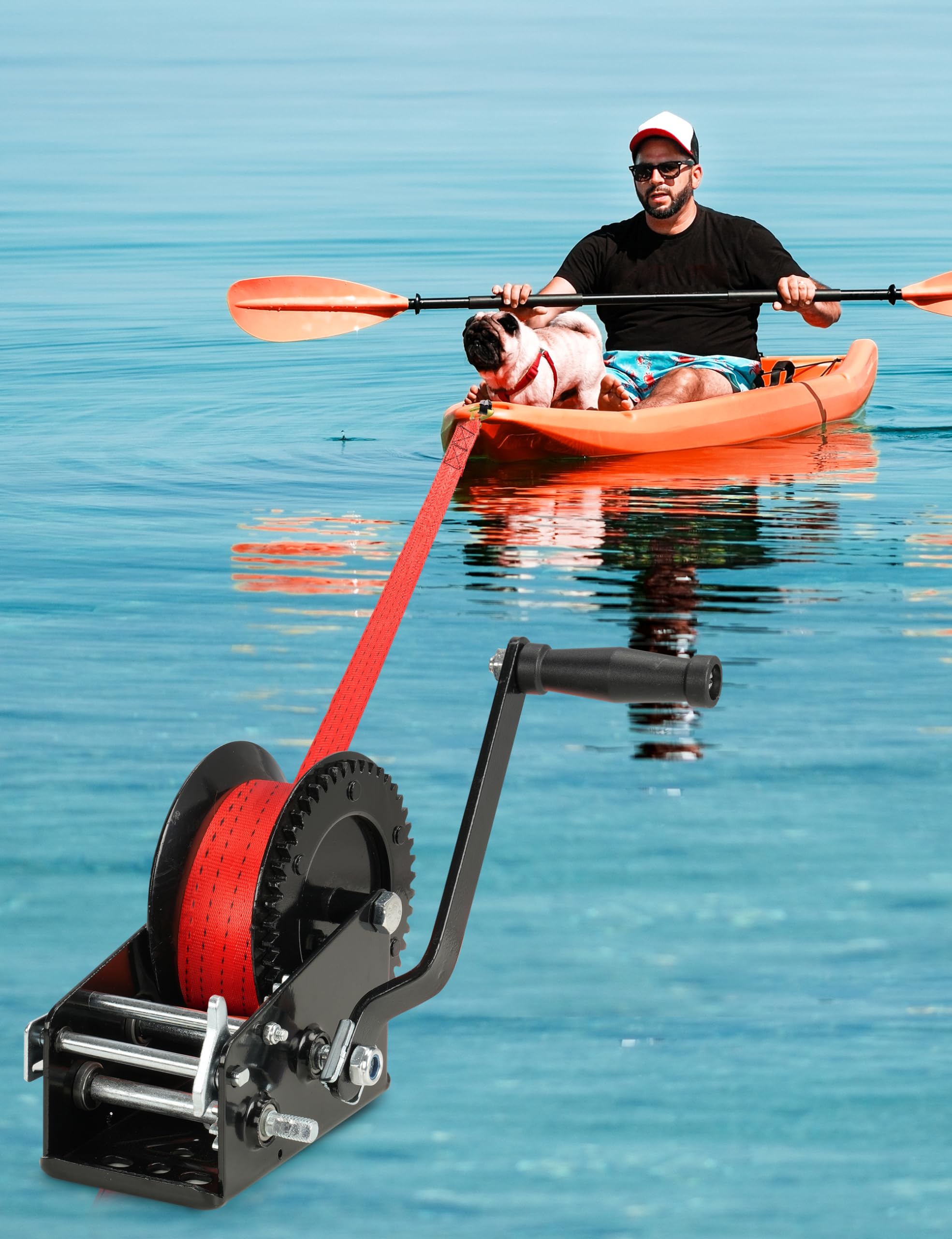 Snapklik.com : Rengue 3500Lbs Boat Trailer Winch, Hand Winch