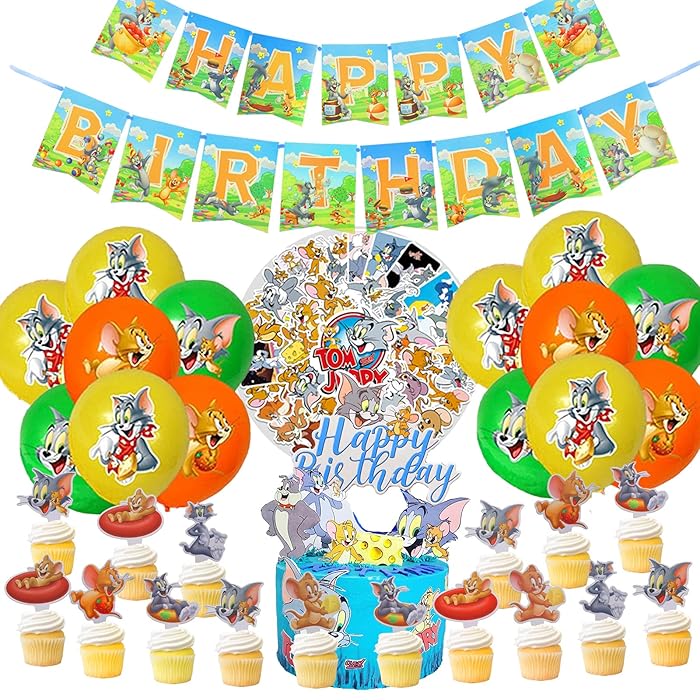 Buy Tom and Jerry Birthday Party Supplies, Tom and Jerry Party ...