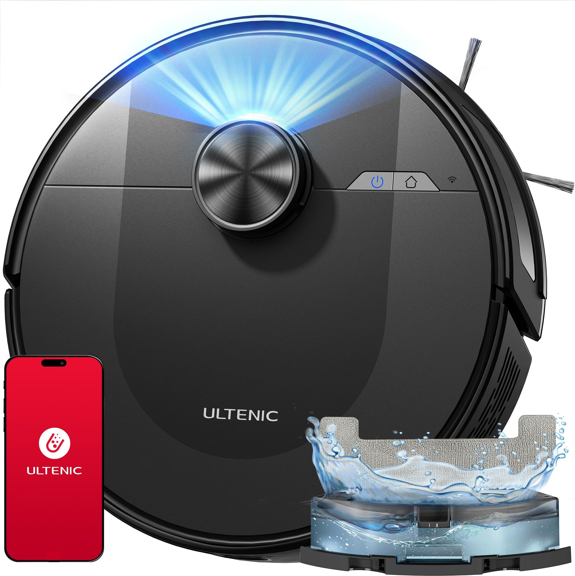 Ultenic D10 Powerful Robot Vacuum Cleaner with Mop 5000Pa, 15min Lidar ...