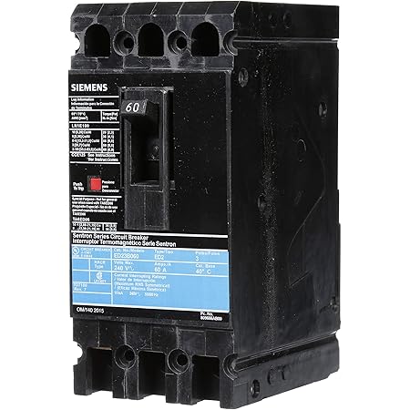 Siemens ED43B020 Circuit Breaker, Type ED4, 20 Amp, 3 Pole - Magnetic ...