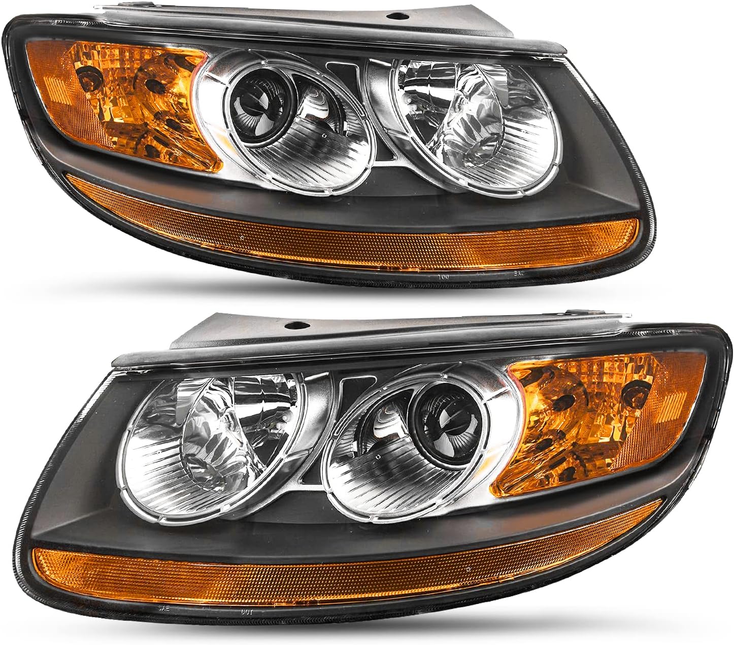 Amazon.com: SOCKIR Headlight Assembly Fit for 2007-2012 Hyundai Santa ...