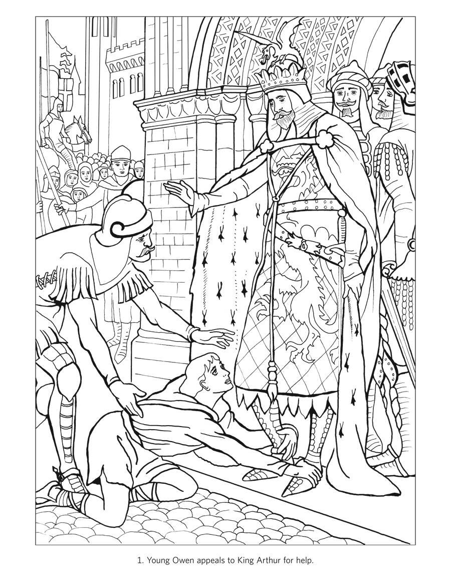 King Arthur Round Table Coloring Pages