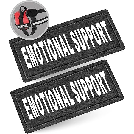 Amazon.com : Albcorp Reflective Emotional Support Dog Patches with Hook ...