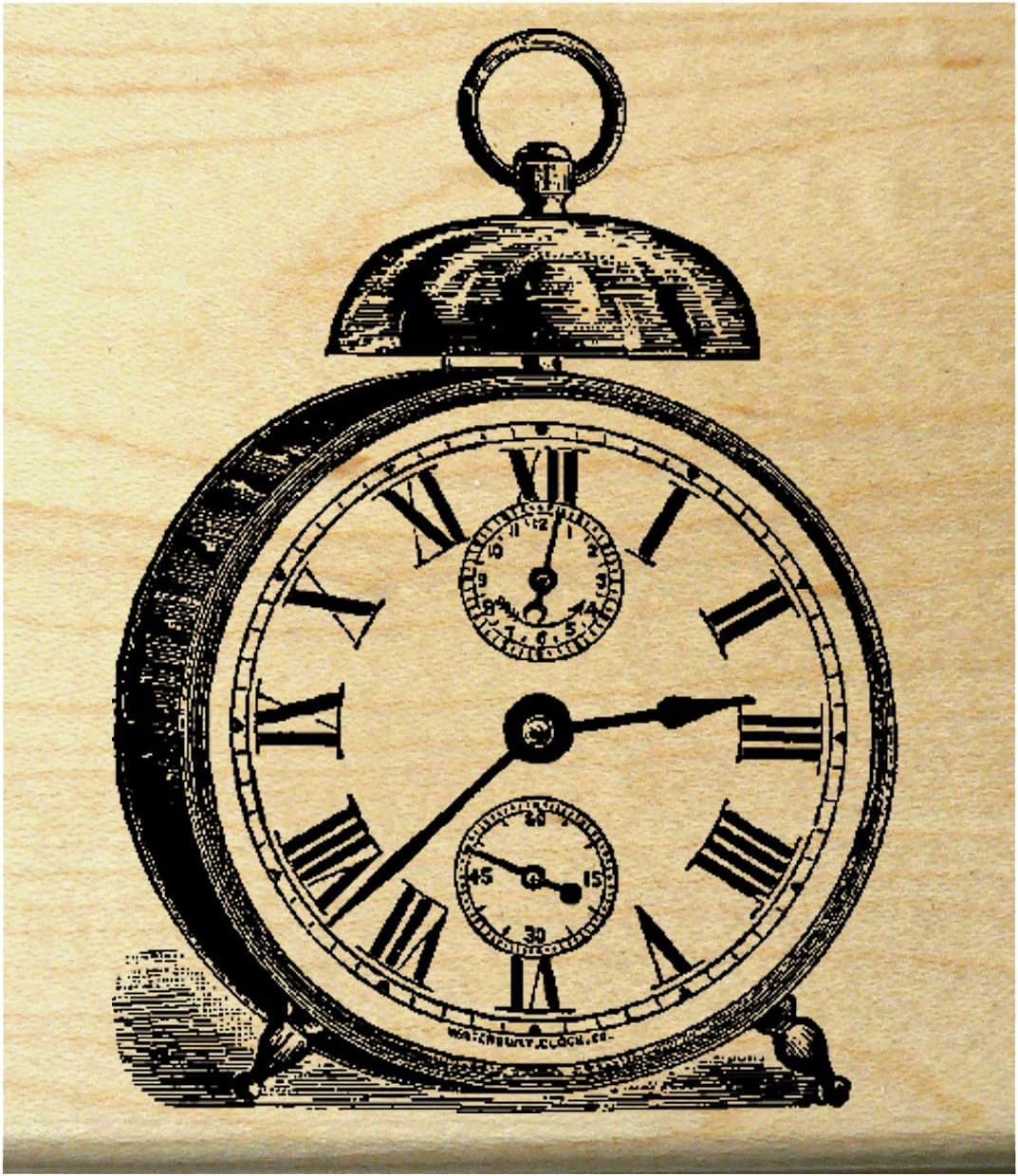 Amazon.com: Dragonflylaser P25 Vintage Clock Rubber Stamp WM P25 : Arts ...