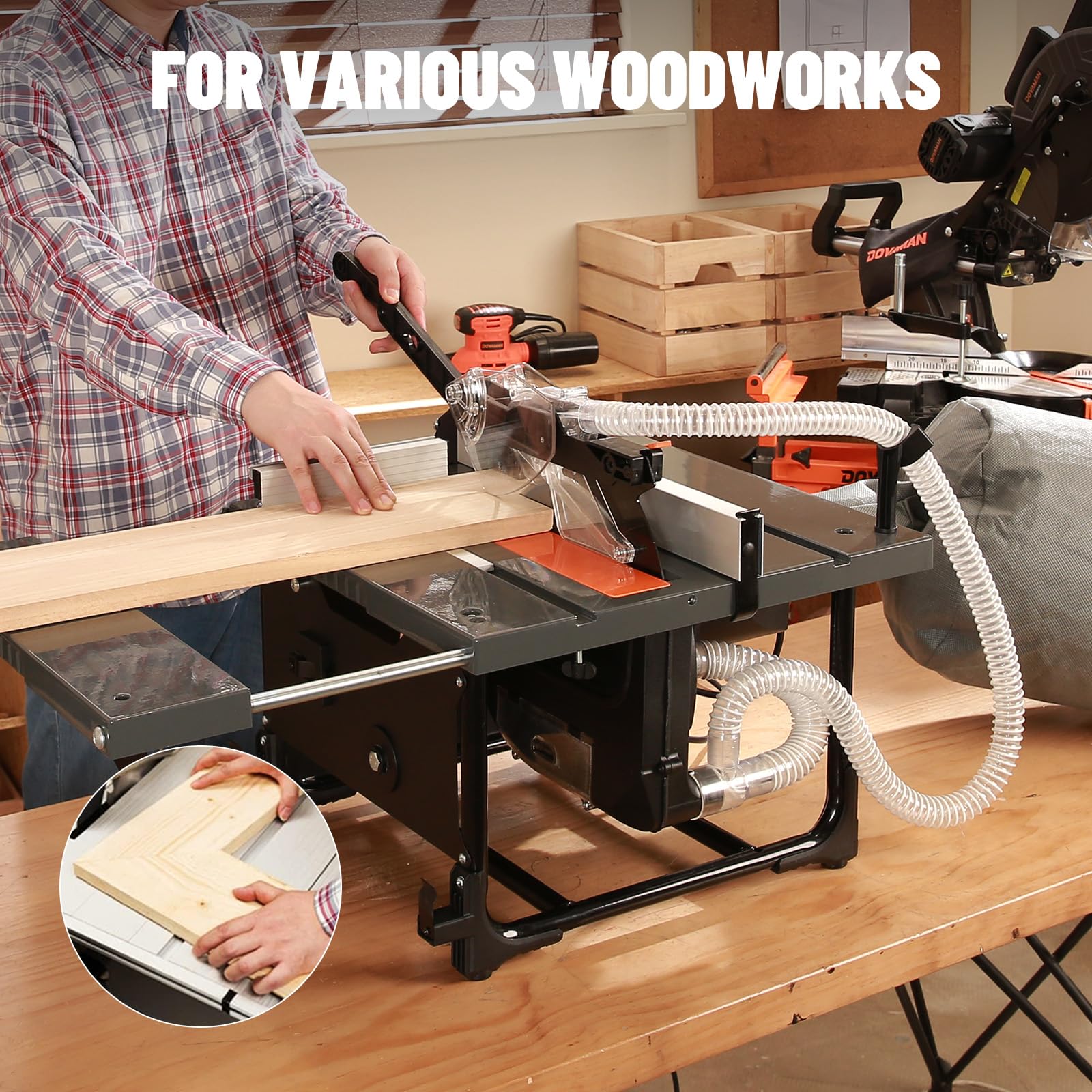 Snapklik.com : DTS02M 15 Amp 8-1/2 Inch Dustless Table Saw, 98% Dust ...