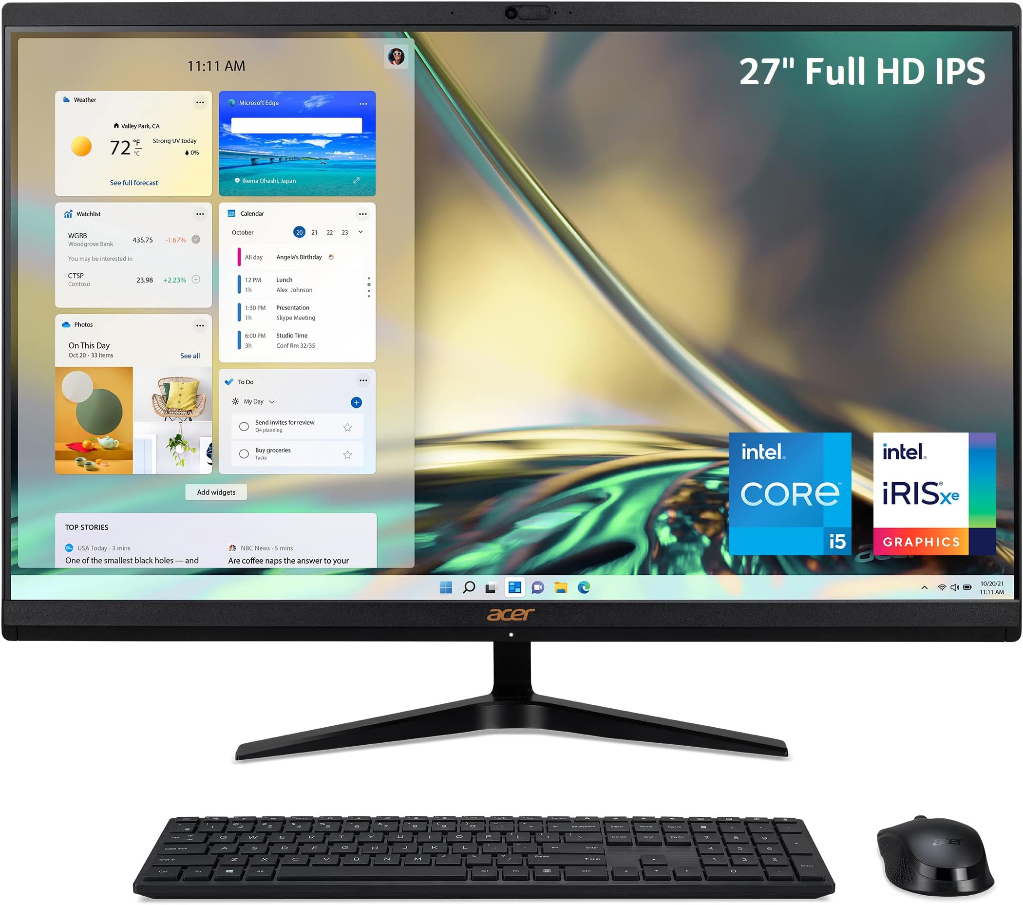 Acer Aspire C27-1700-UA91 AIO Desktop | 27" Full HD IPS Display | 12th ...