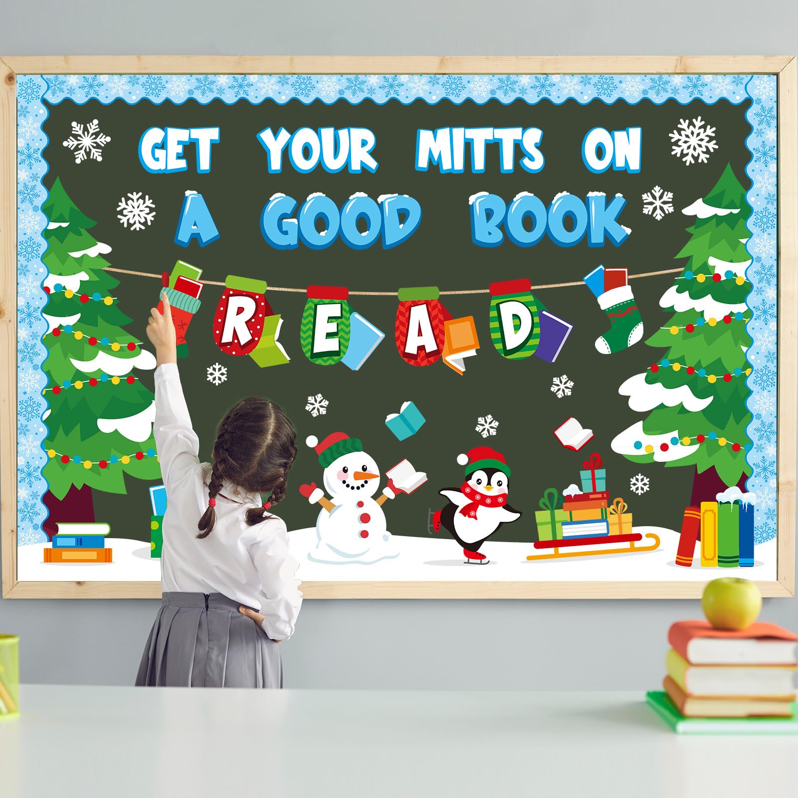 Snapklik.com : Gisgfim Winter Reading Bulletin Board Decorations Winter ...