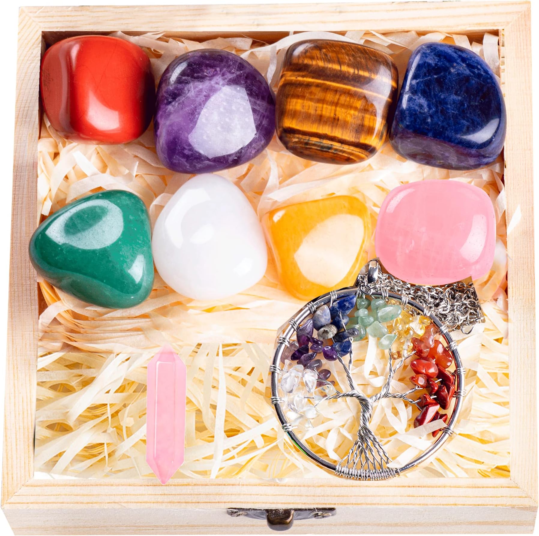 Amazon.com: Natural Deluxe Crystals and Healing Stones Kit, 12 pcs in ...