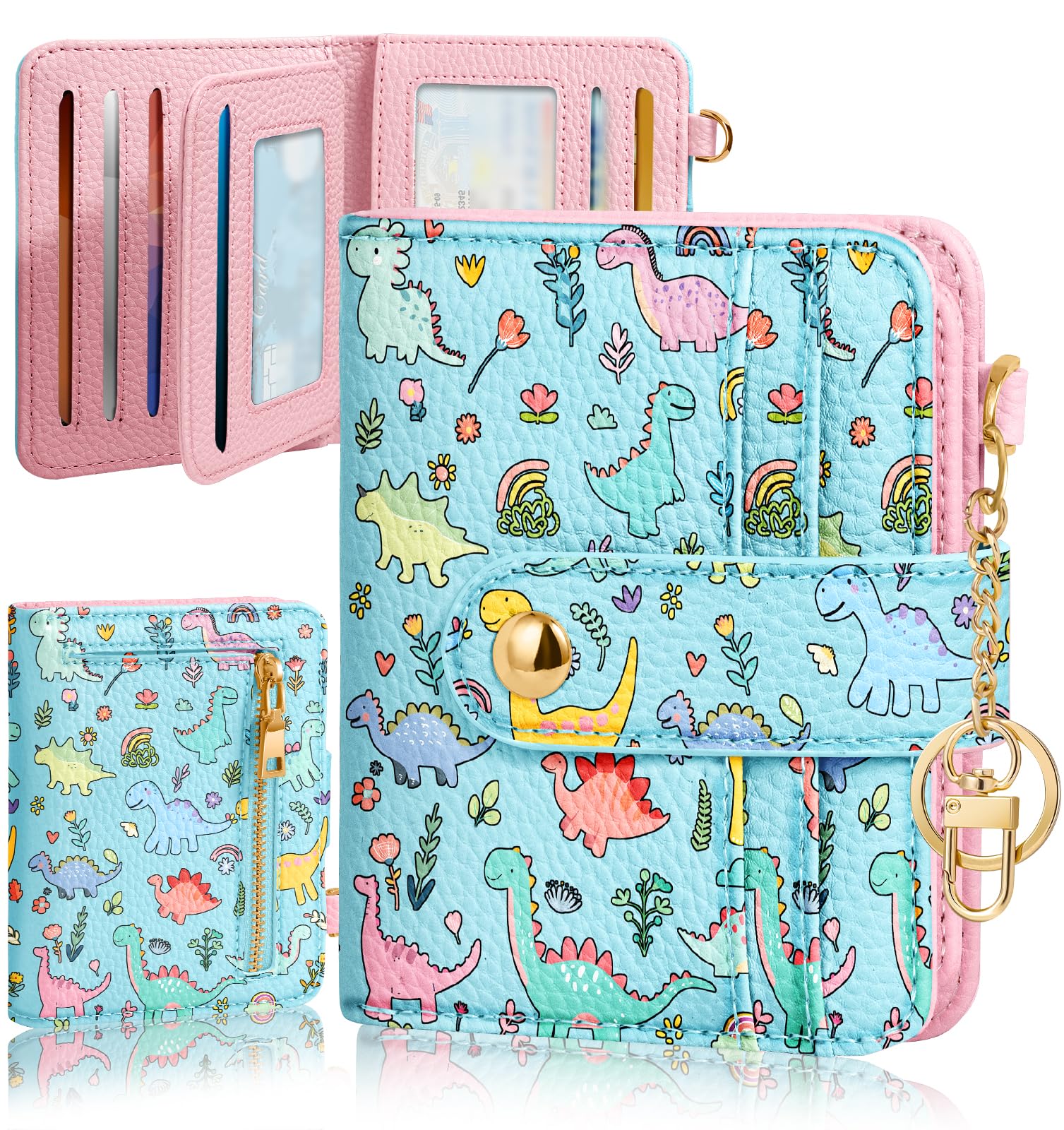 Amazon.com: Bistup Wallet for Women Cute Small Card Wallet Genuine ...