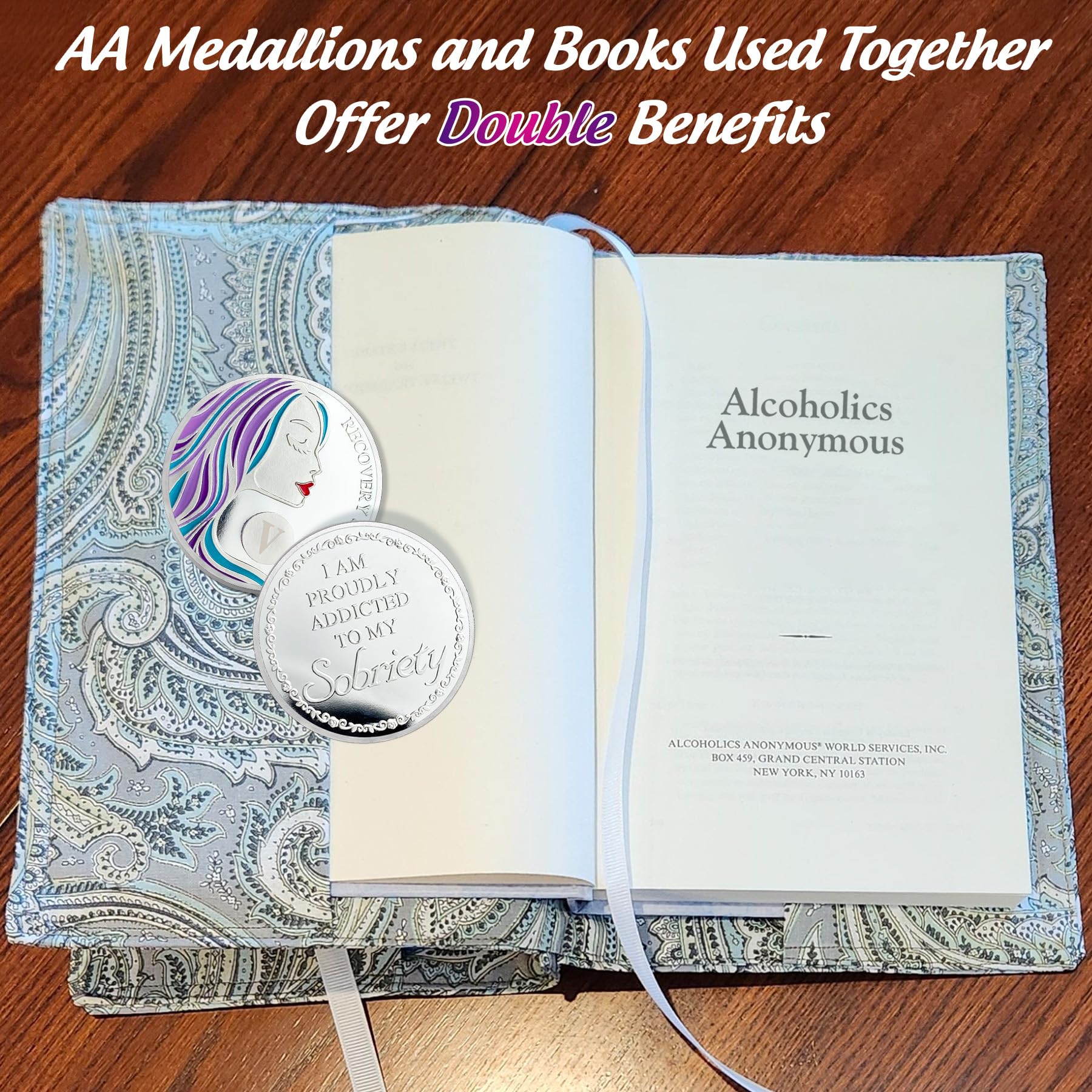 Snapklik.com : 5 Year Sobriety Coin - Courageous Lady AA Recovery Gifts ...