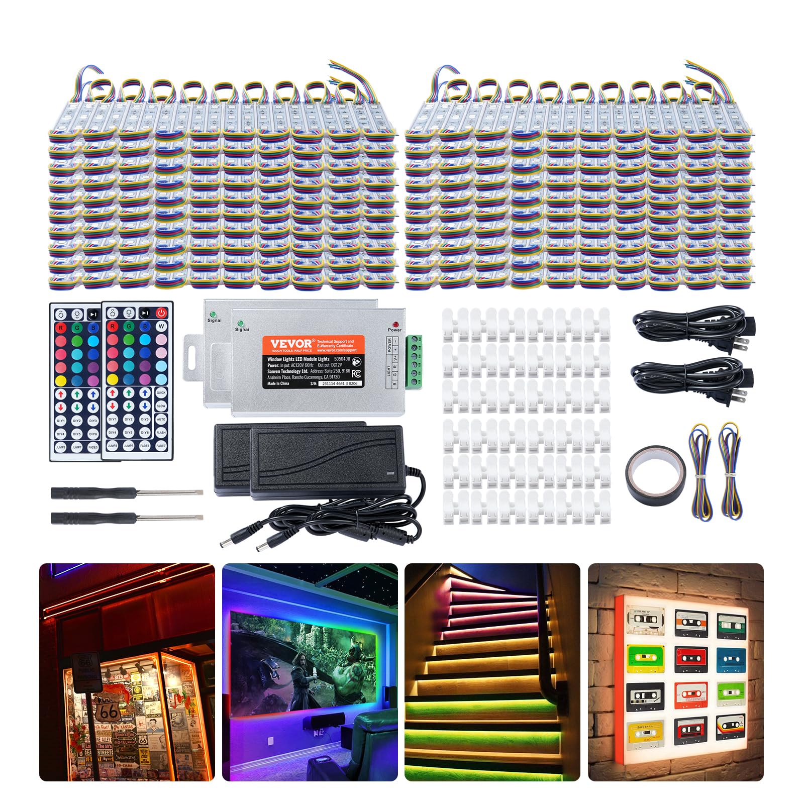 VEVOR 400PCS LED Storefront Lights, 207 ft, LED Module Lights, 5050 SMD ...