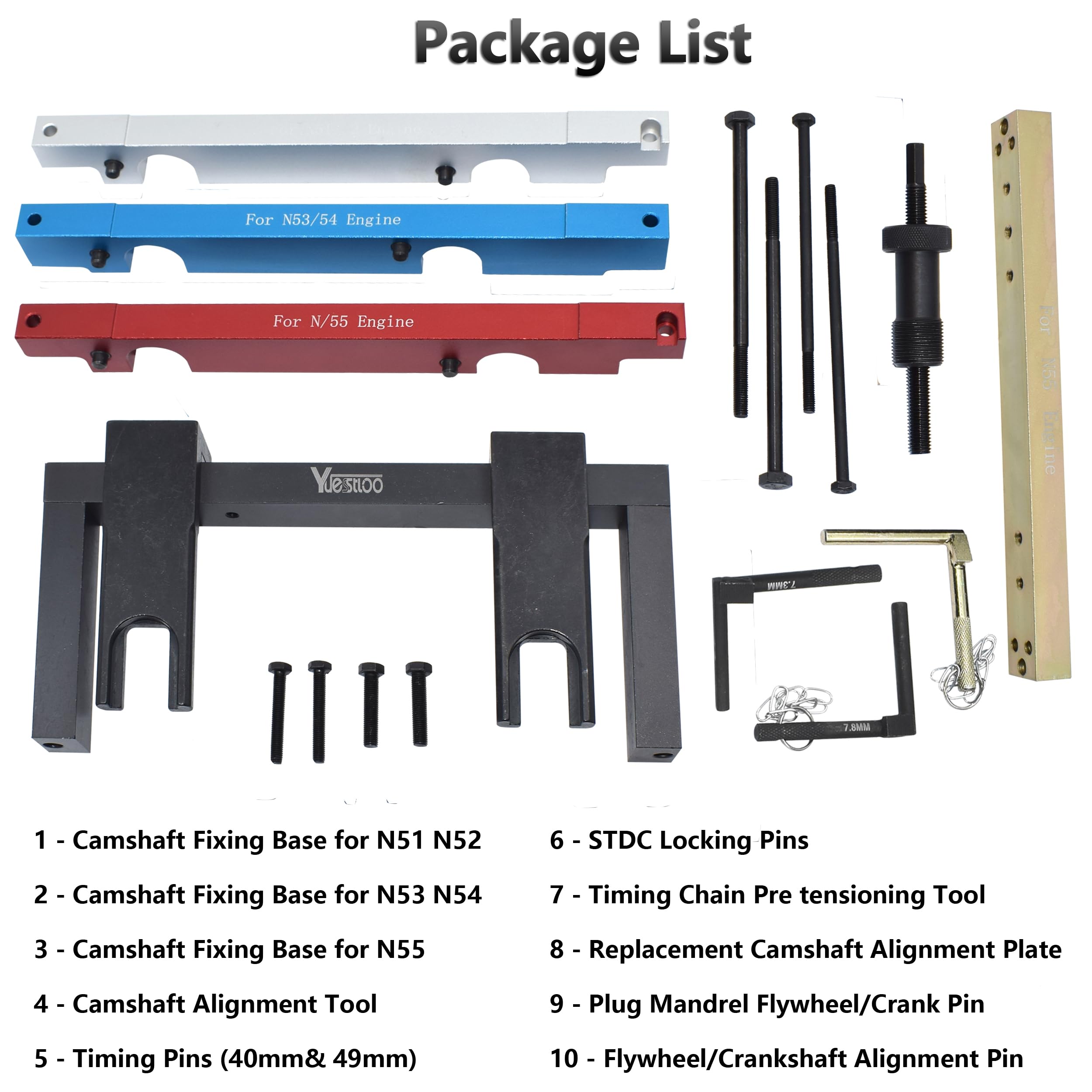 Master Engine Timing Camshaft Alignment Locking Tool Kit, Compatible ...